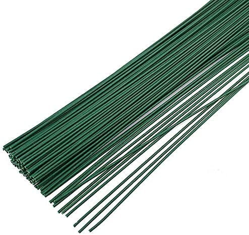 OM KRAFT Thailand Green Floral Wire 30 Gauge12 inch Long Pack of 100 Wires for Sugar Craft Cake ...