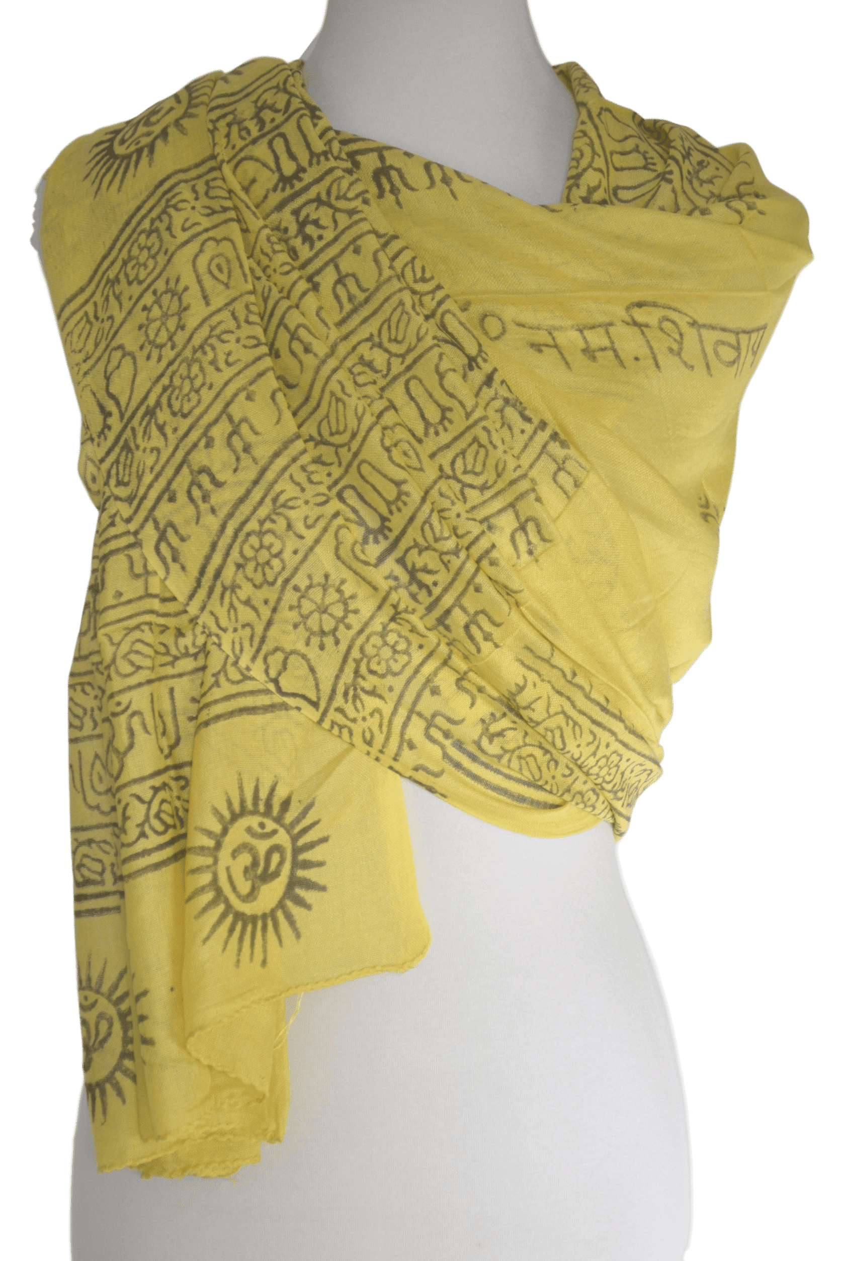 OM Mantra Prayer Shawl - Large Yellow - Walmart.com