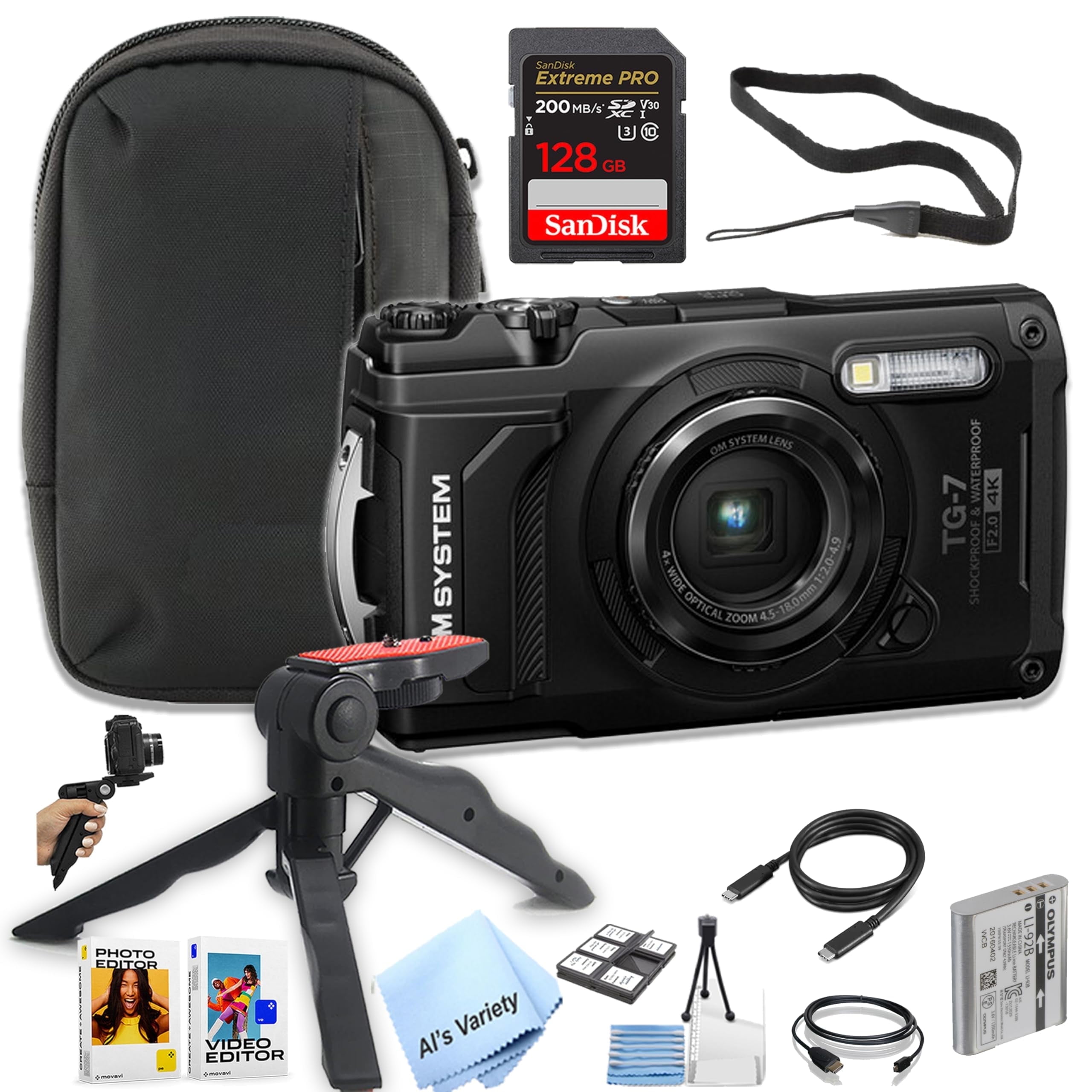 OM SYSTEM Tough TG-7 Digital Camera, 12MP, 2x Digital Zoom, Waterproof ...