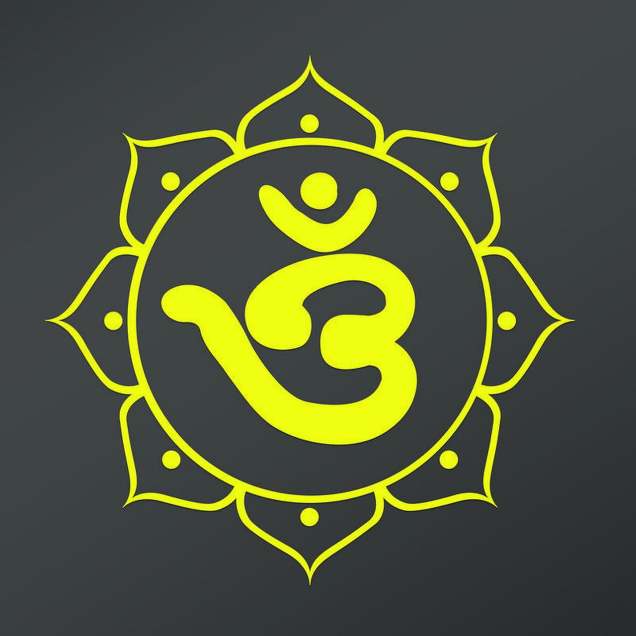 OM Symbol In Bangla Script Circle Flower Decal Sticker | 5.5-Inches By ...