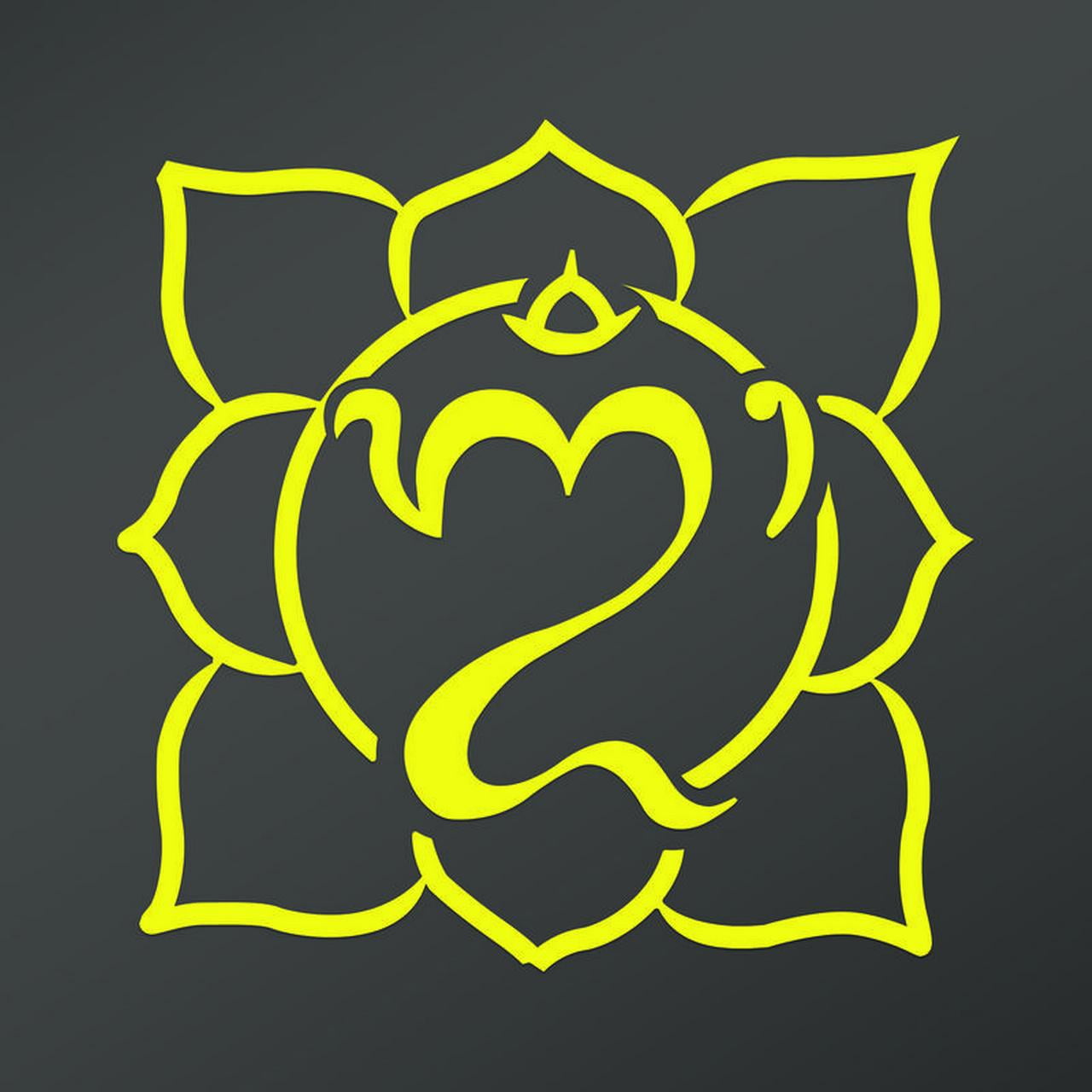 OM Symbol In Balinese Script Flower Decal Sticker | 5.5-Inches By 5.5 ...