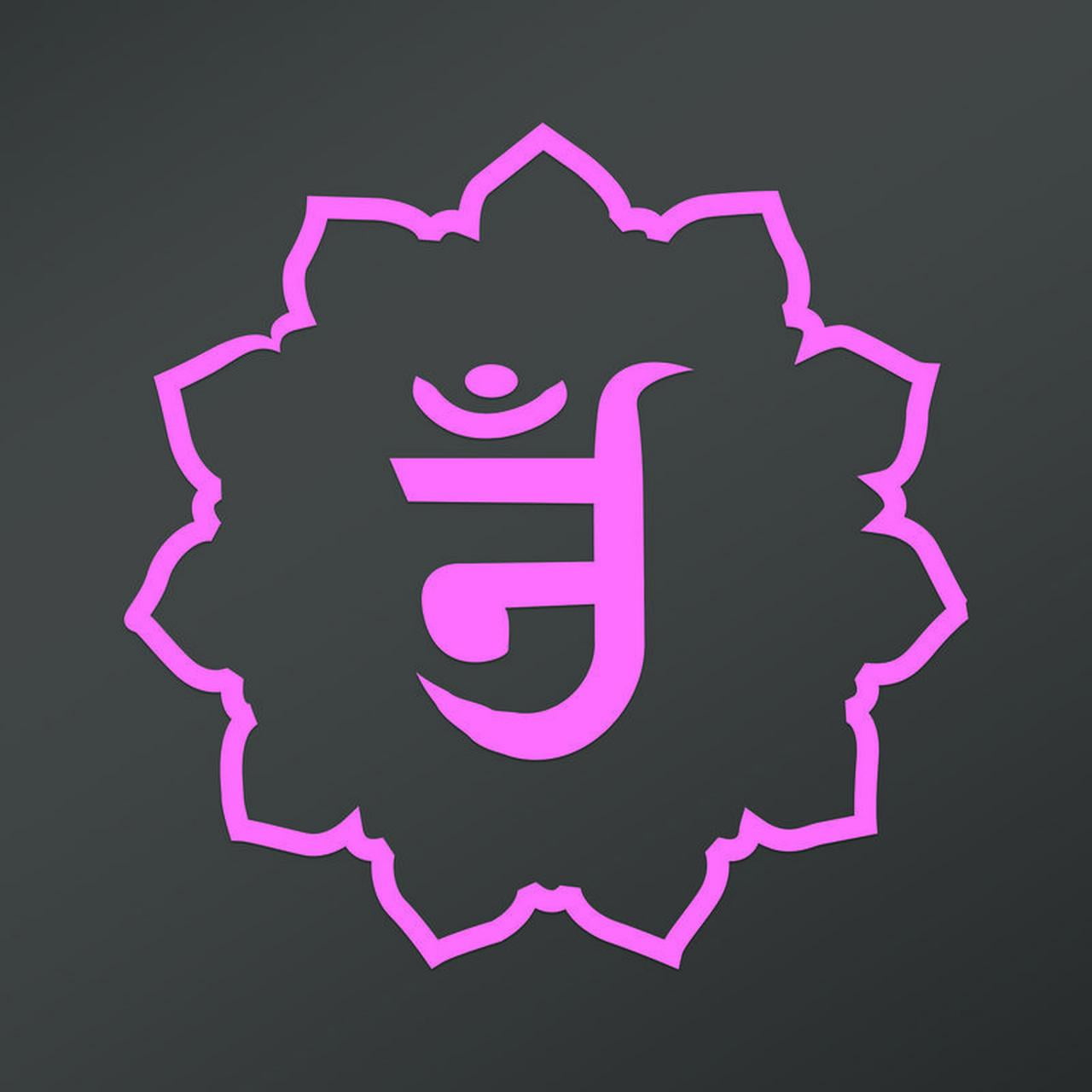 OM Symbol In Jain Symbol Flower Decal Sticker | 5.5-Inches By 5.5 ...