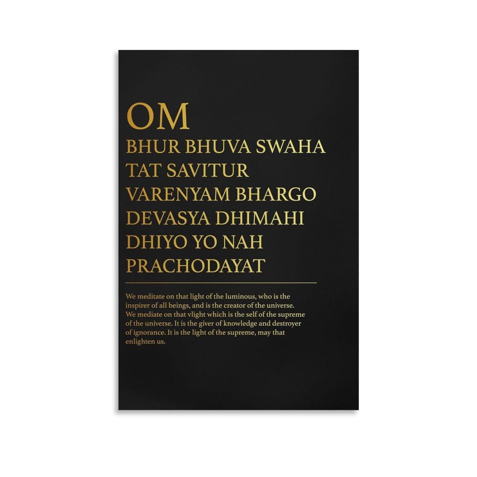 OM Symbol Mantra Poster Gayatri Art Wall Decoration Poster Family Bar ...