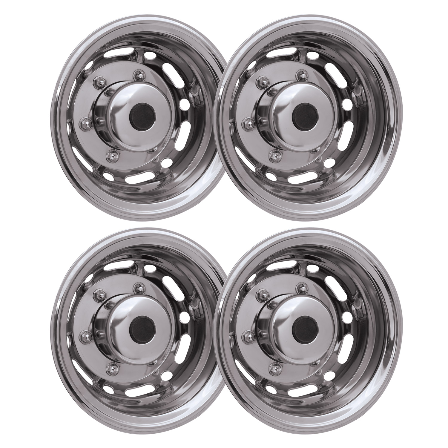 OMAC 16" Dual Wheel Simulator Hubcaps for Mercedes Sprinter Chrome ...