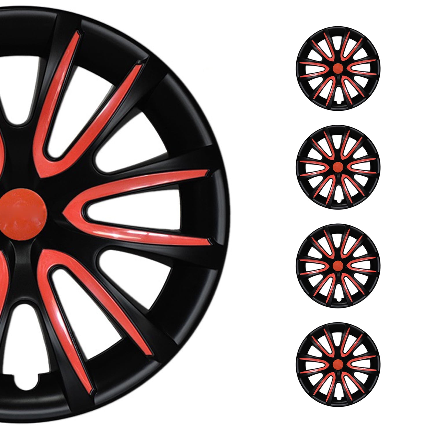 OMAC 16 Wheel Covers Hubcaps for Chevrolet Cruze Black Matt Red Matte Walmart