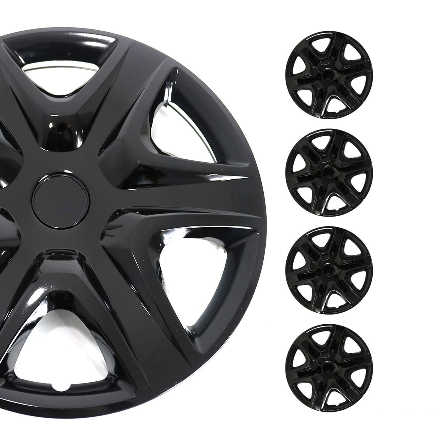 OMAC 16" Nissan Altima Wheel Rim Cover, ABS Black Hub Caps Snap On 4x ...