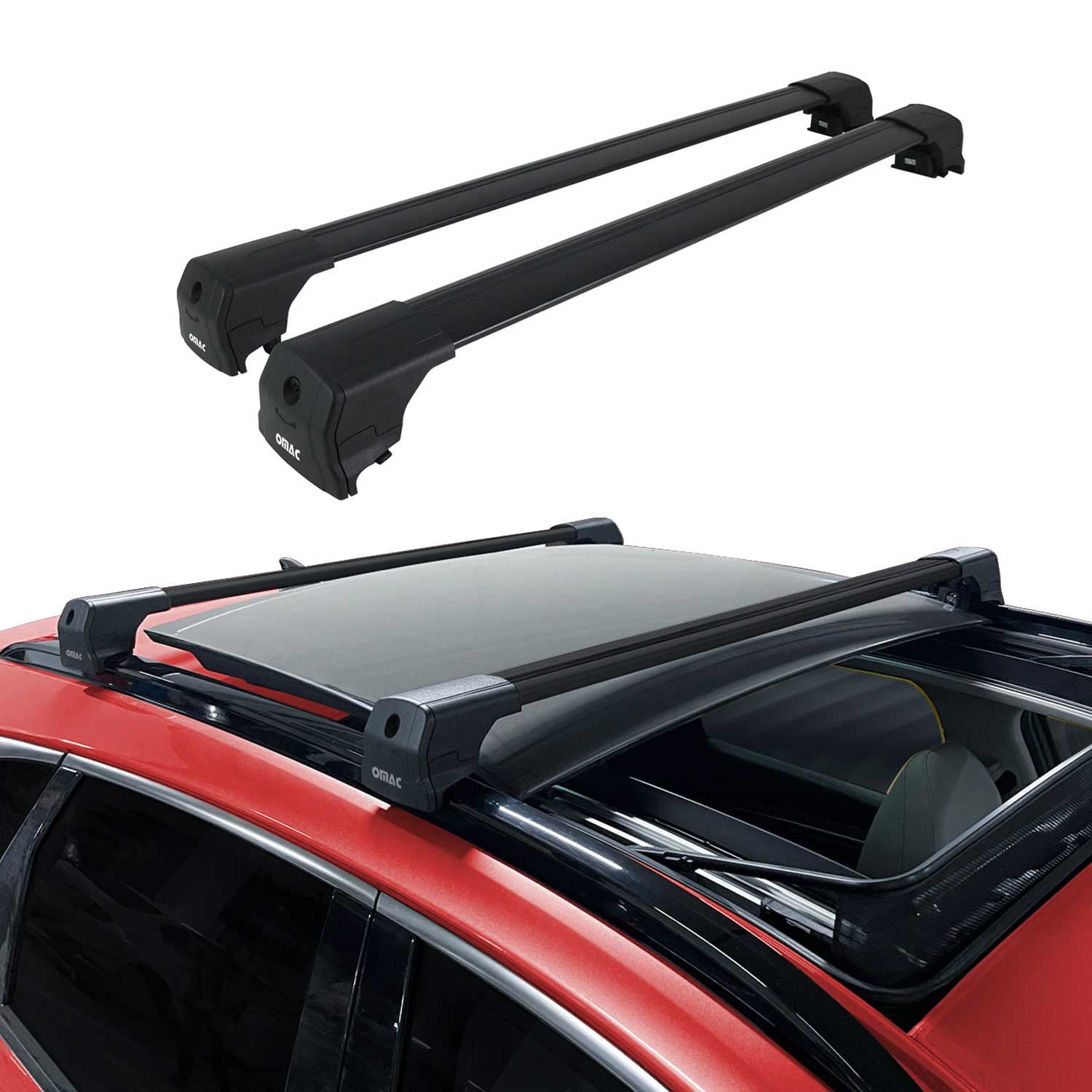 Alu Roof Racks Cross Bars Luggage Carrier for Hyundai Santa Fe 2019 ...