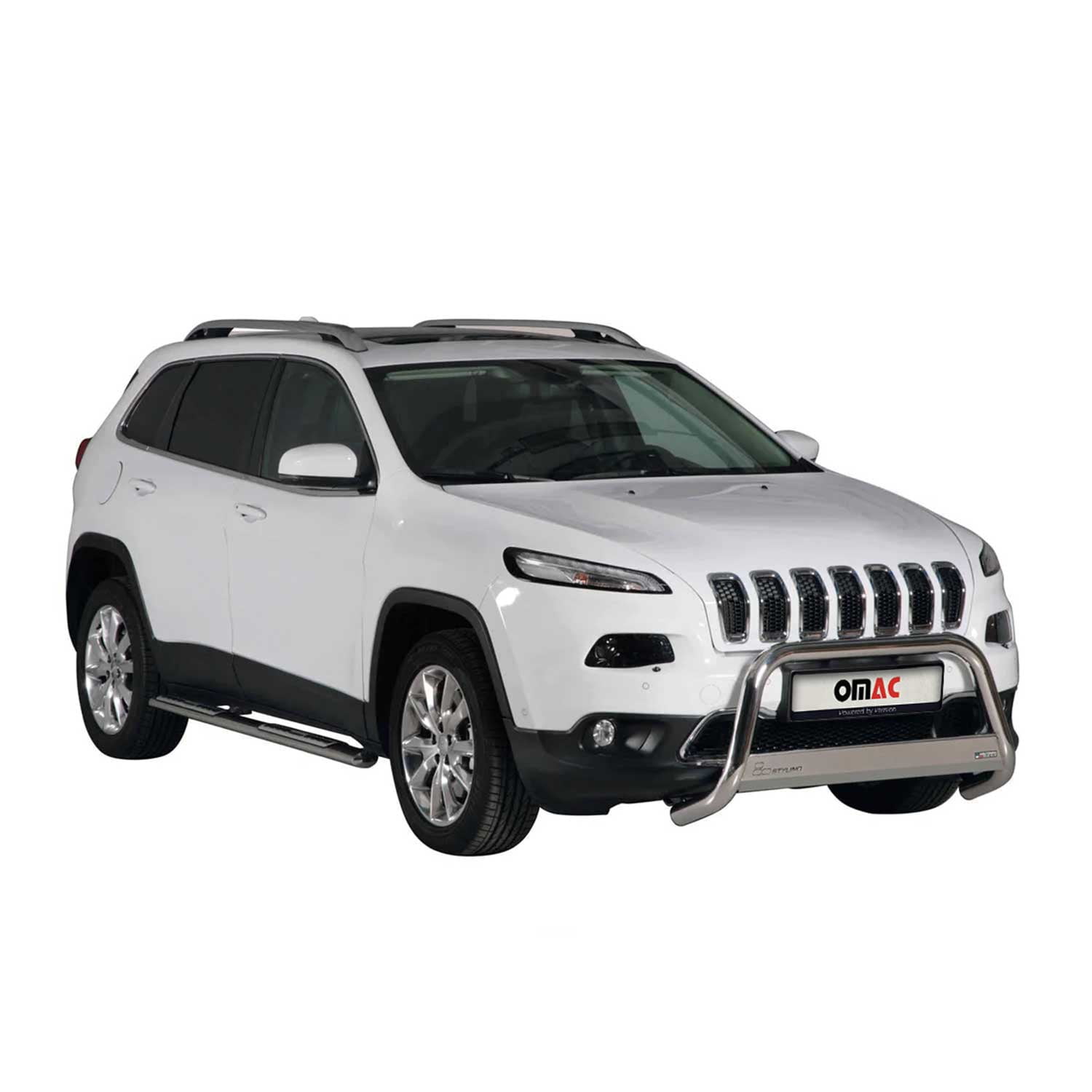 OMAC Bull Bar Front Automotive Push Bar Guard, Steel for Jeep Cherokee ...