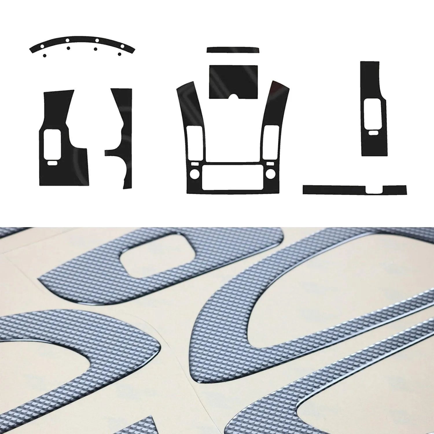 Carbon Look Dashboard Console Trim Kit for Nissan Navara D40 2006-2012 ...