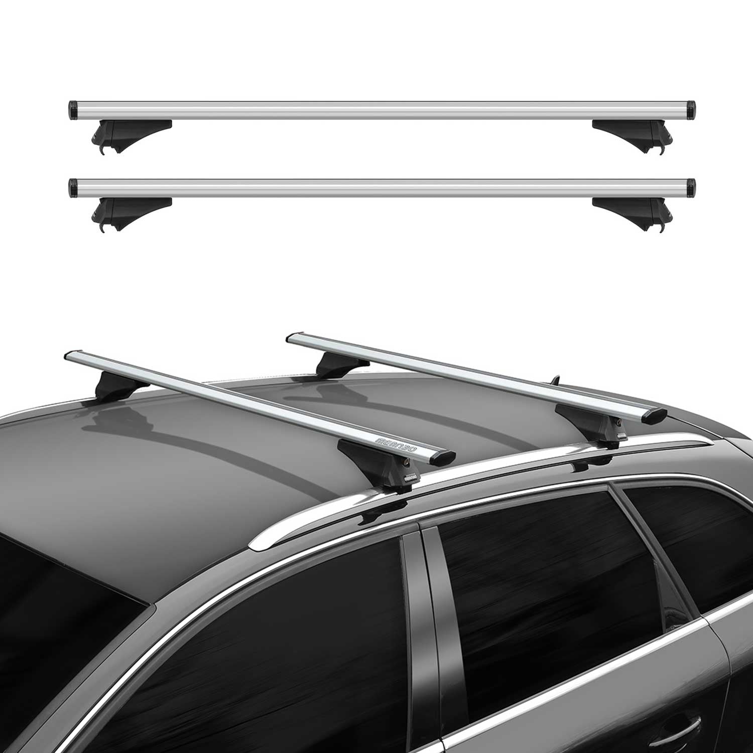 OMAC Cross Bars Roof Racks Aluminium for Kia Sportage 2015-2016 Silver ...