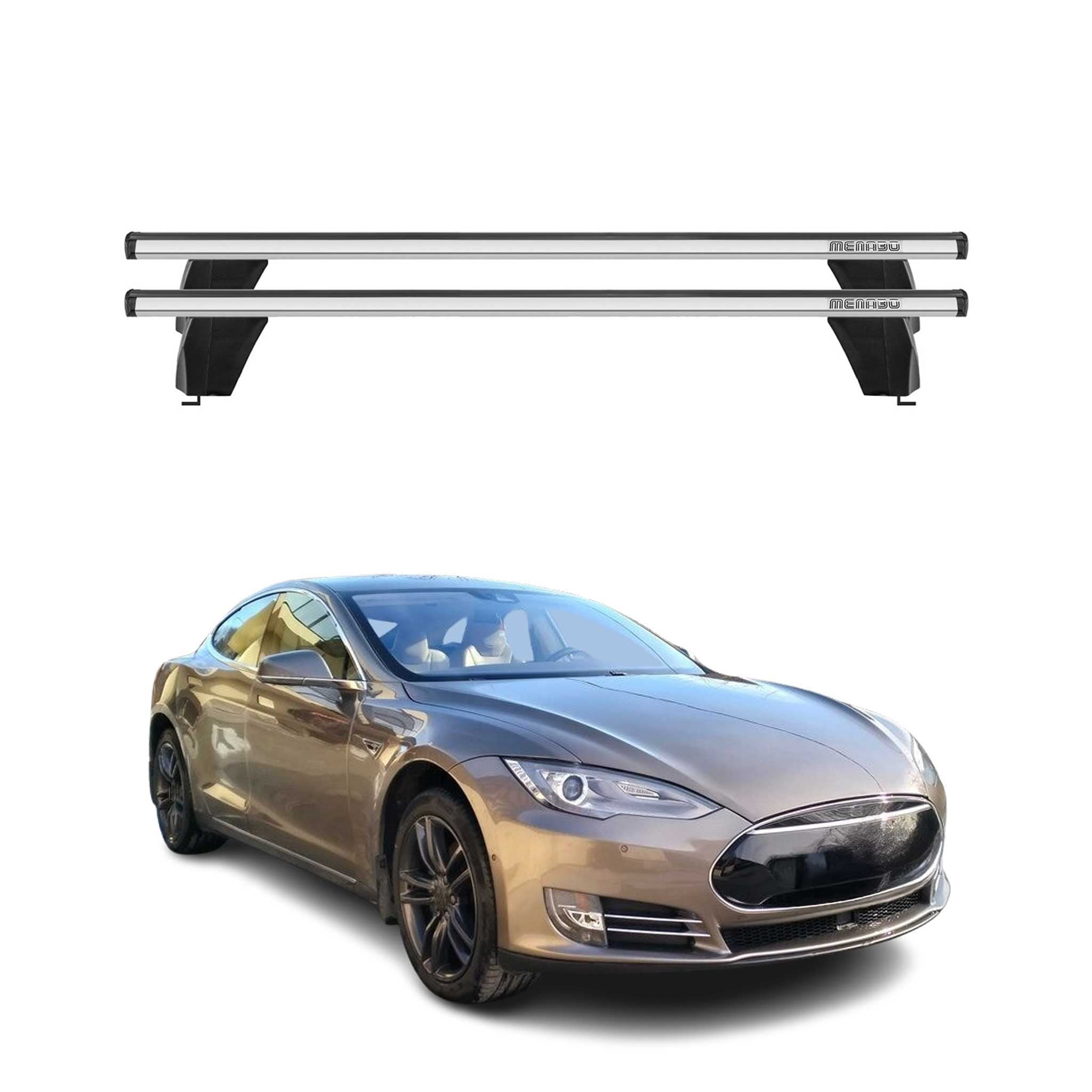 Fix Point Roof Racks Cross Bars for Tesla Model S 2012-2017 Gray 2Pcs ...