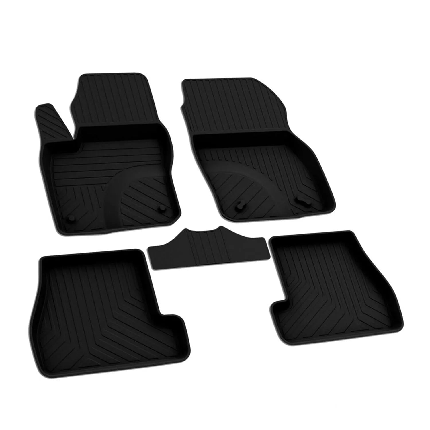 OMAC Floor Mats Liner fits Ford Focus 2012-2018 TPE Black All-Weather ...