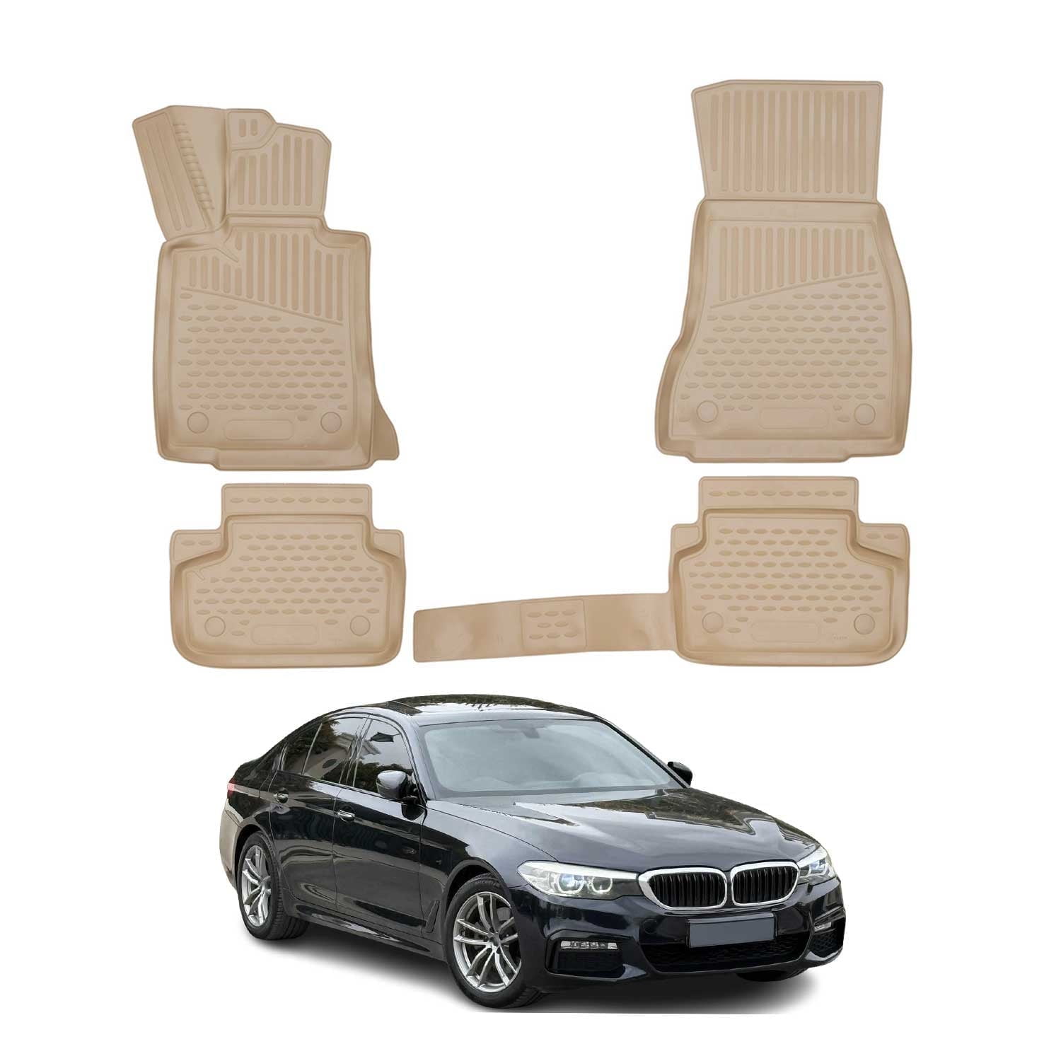 OMAC Floor Mats Liner for BMW 5 Series G30 G31 2017-2024 Rubber TPE ...
