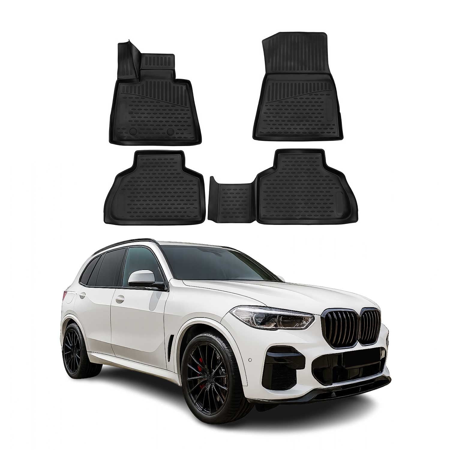 2019-2026 BMW X5 G05 Floor Mats Liners Full Set All Weather Black ...