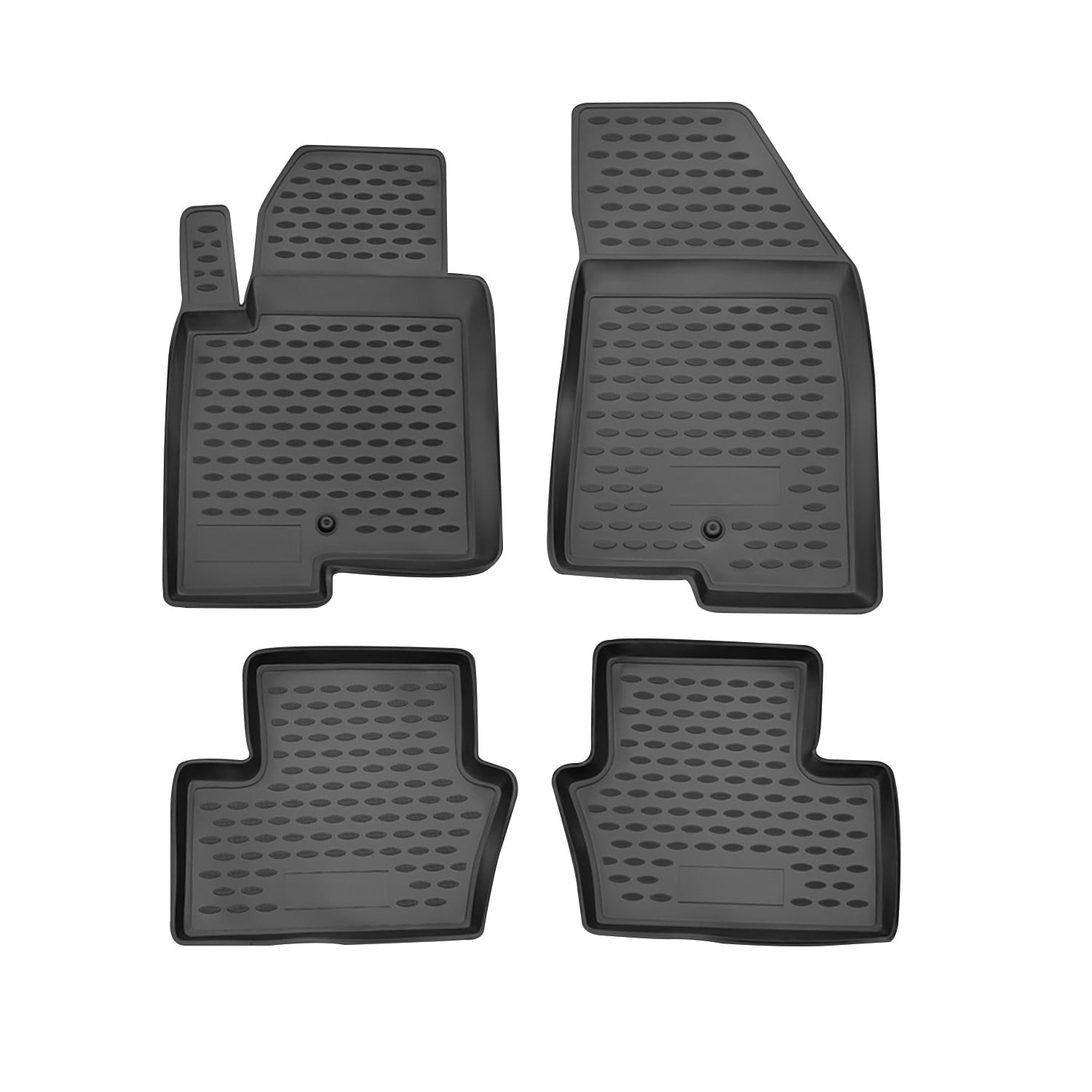 OMAC All-Weather, Durable, Black Floor Mats for Jeep Compass 2007-2016 ...