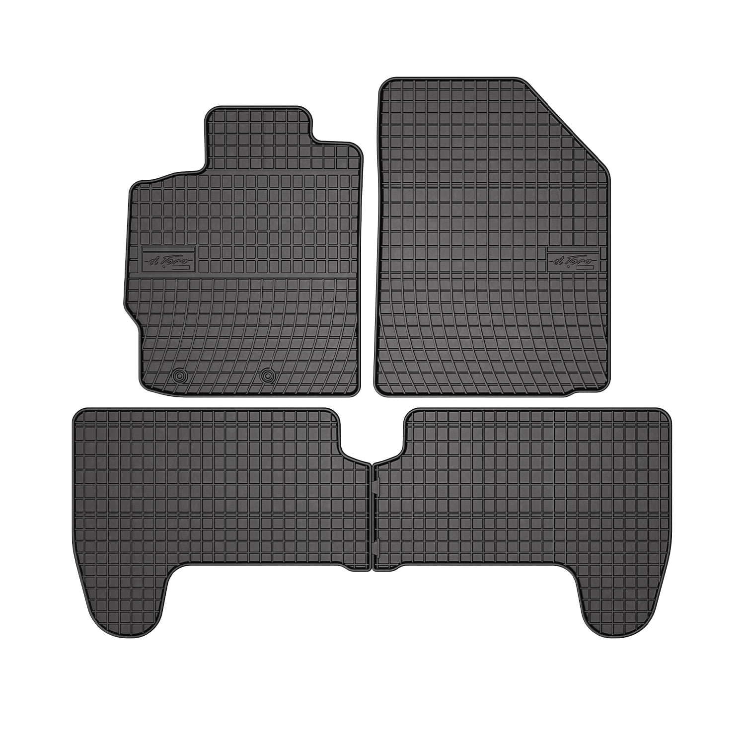 OMAC Floor Mats Liner for Toyota Yaris 2007-2012 Black Rubber All ...