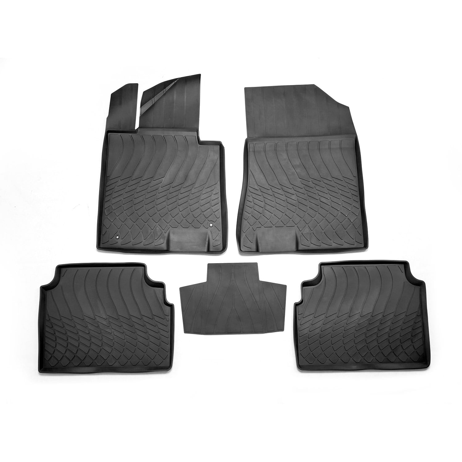 OMAC Floor Mats Liners fits Kia K5 2021-2024 Black TPE All-Weather 4 ...