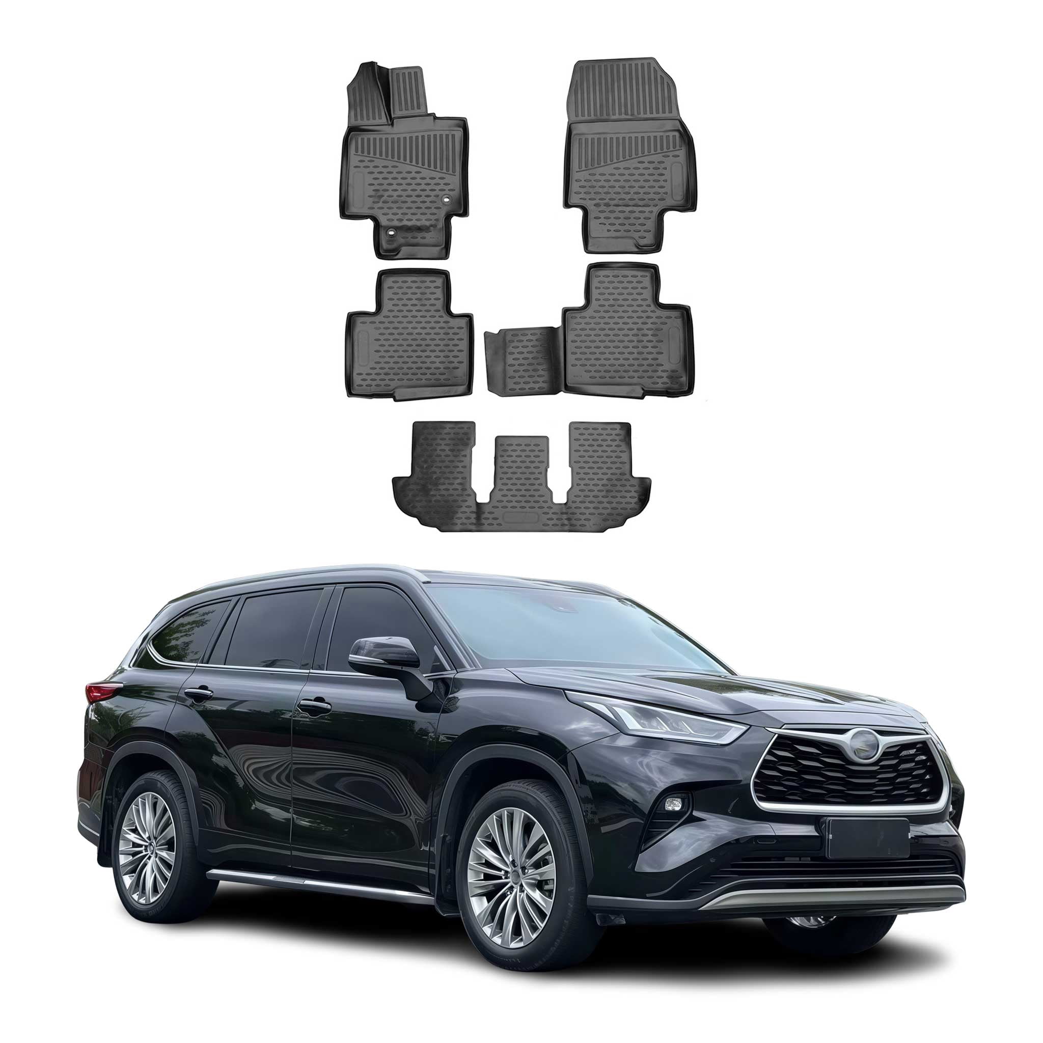 OMAC Floor Mats Protection, Black TPE All-Weather Liner for Toyota ...