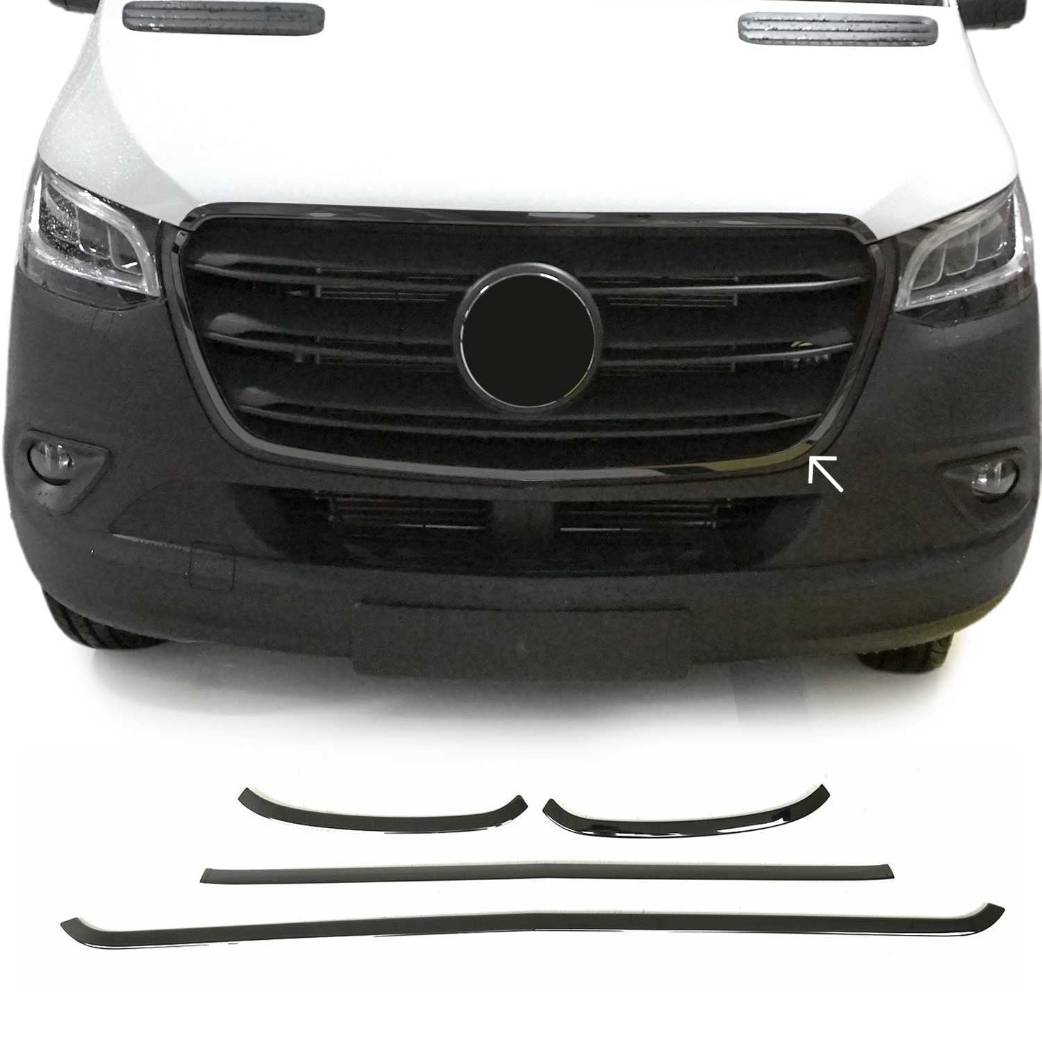 OMAC Front Bumper Grill Trim for Mercedes Sprinter W907 910 2019-2025 S ...