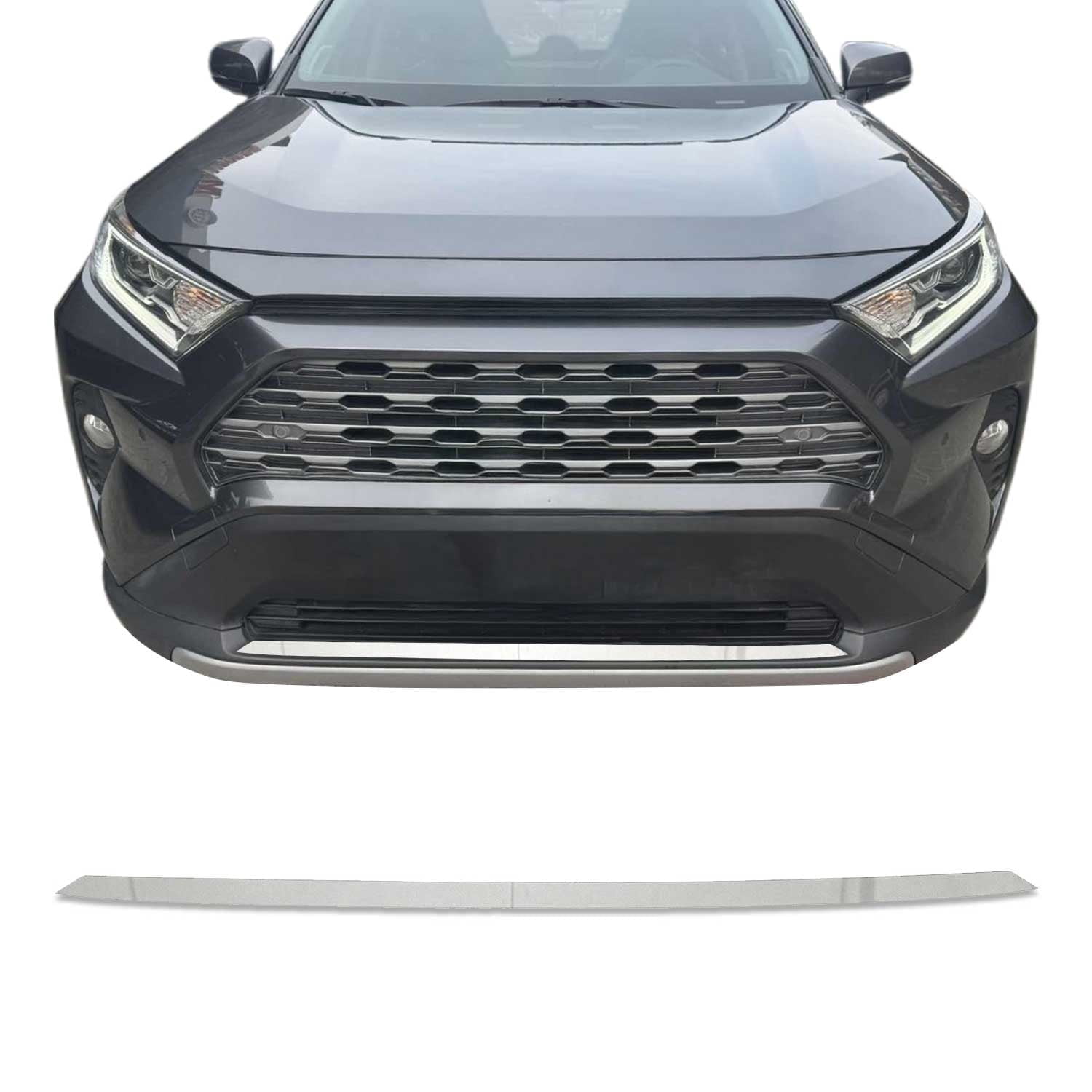 2019-2025 Toyota RAV4 Front Bumper Trim Molding Stainless Steel Silver ...