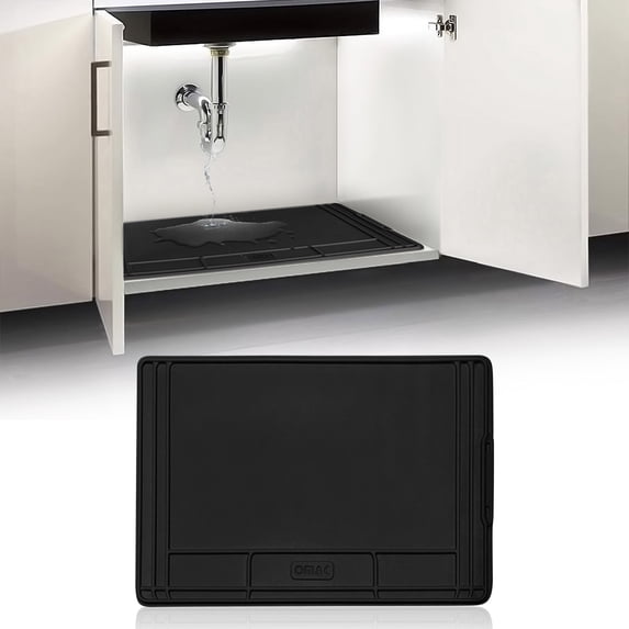 OMAC High Quality Under Sink Cabinet Protection Mat, Waterproof, Black ...