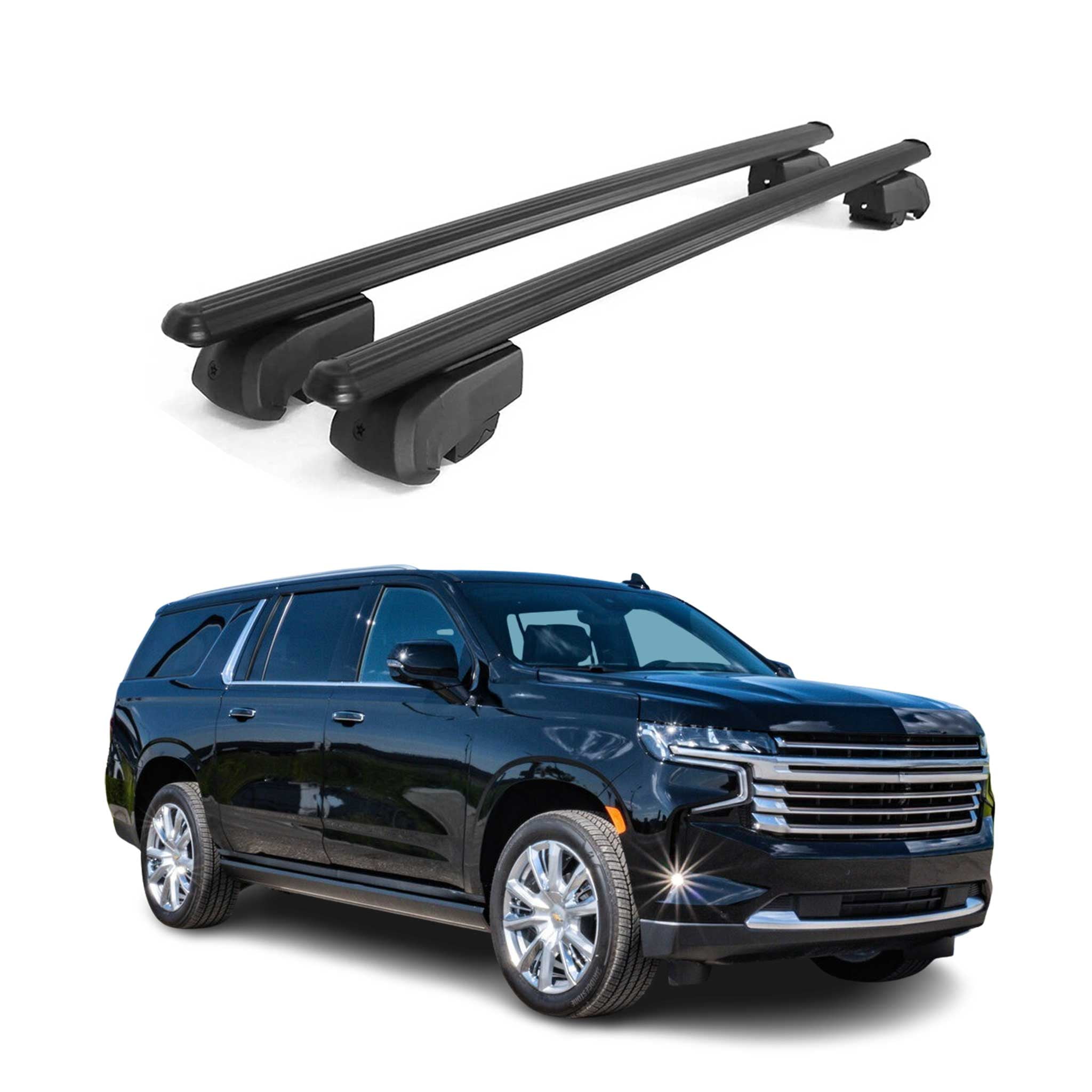 Lockable Roof Rack Cross Bars Carrier for Chevrolet Suburban 2021-2025 ...