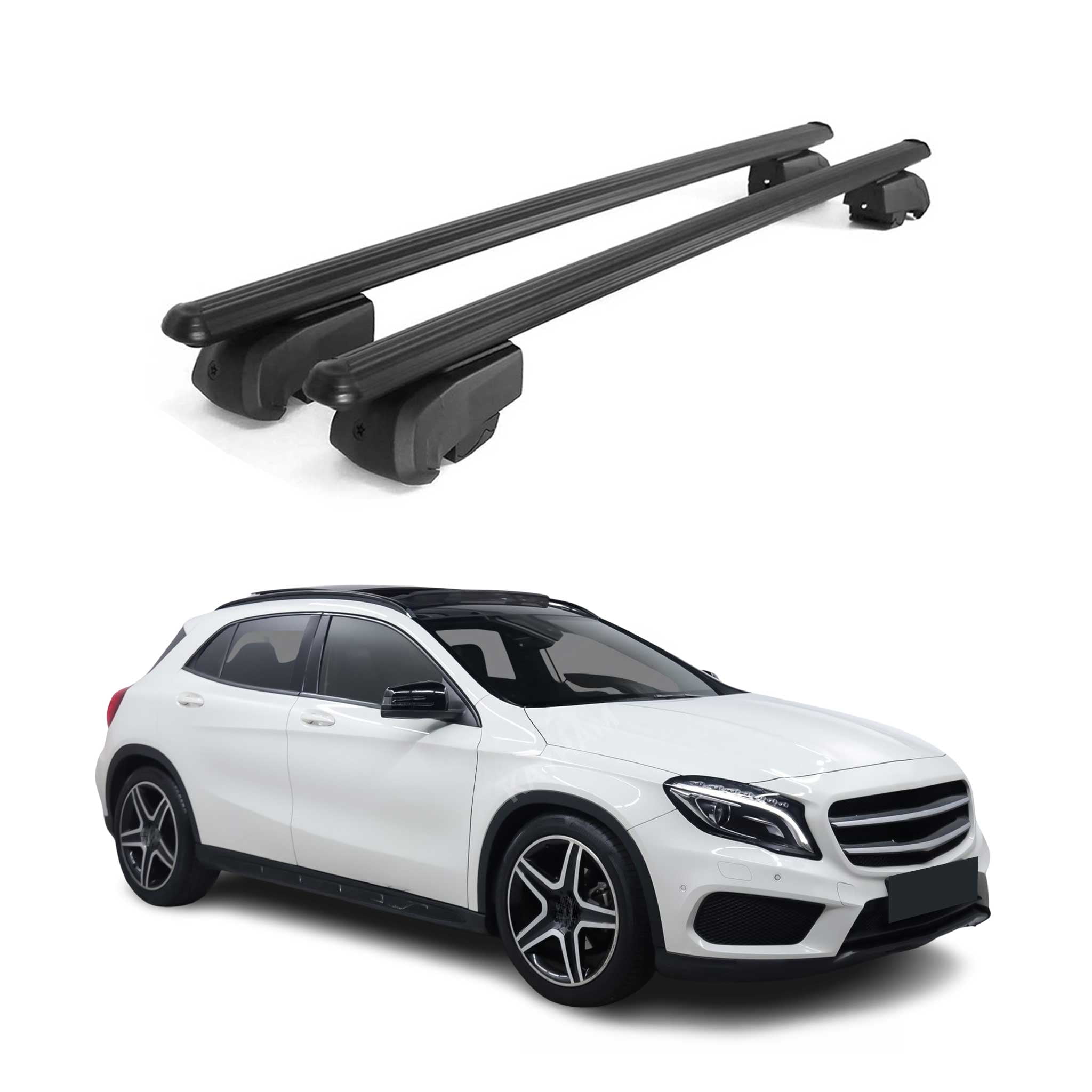 Lockable Roof Racks Luggage for Mercedes GLA Class X156 2015-2019 Alu ...