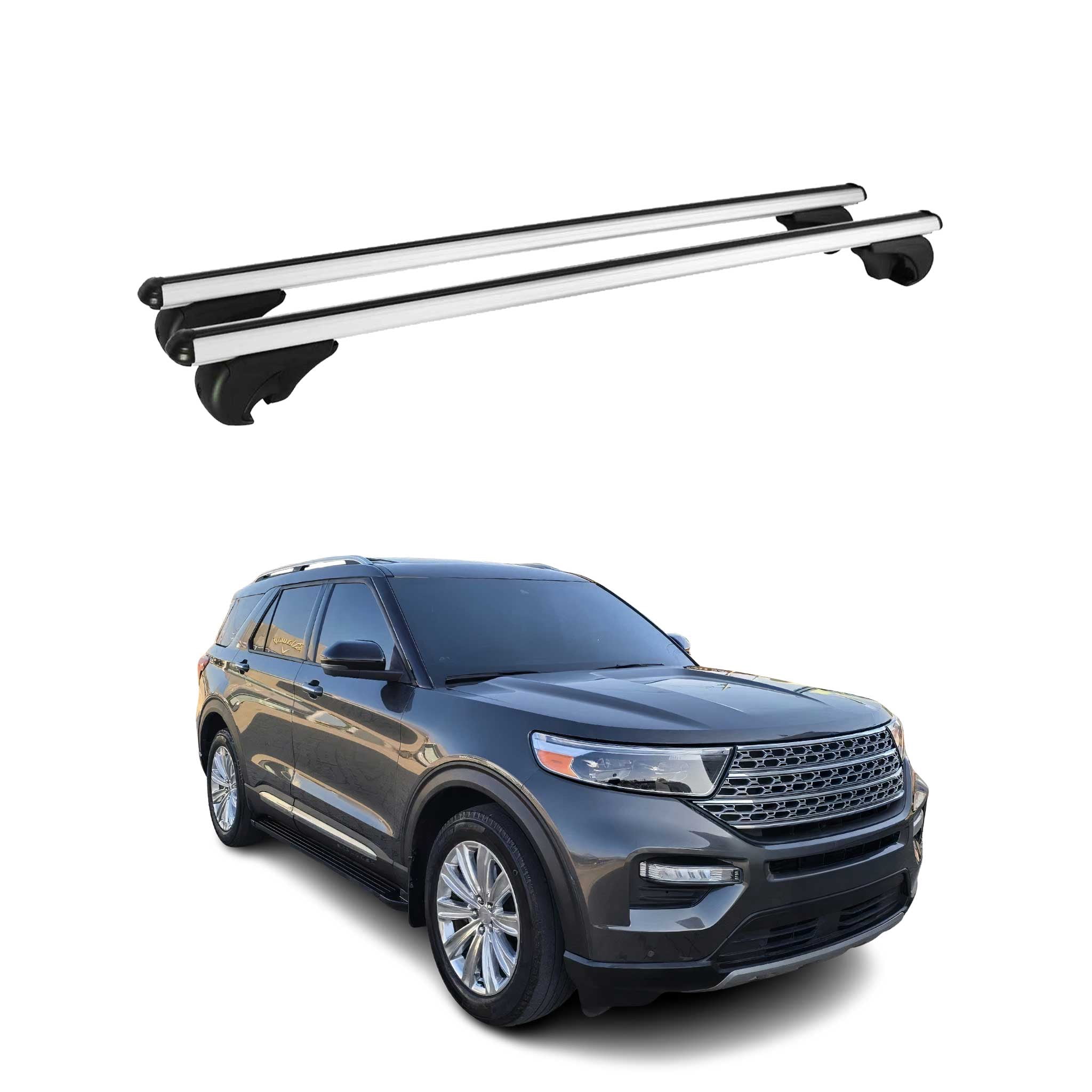 OMAC Roof Rack Cross Bars for Ford Explorer 2020-2024, Lockable, Anti ...