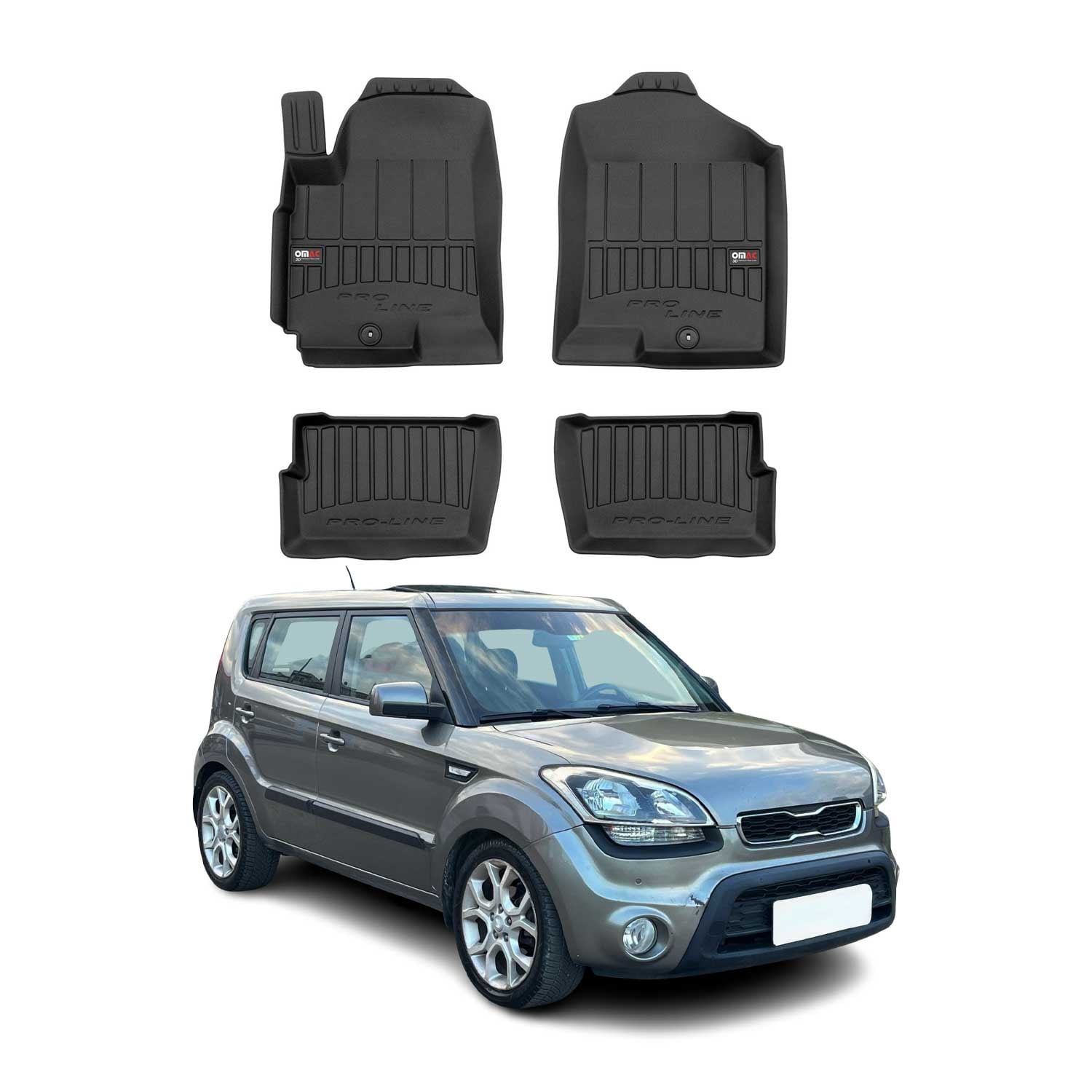 OMAC Premium Floor Mats for Kia Soul 2010-2013 All-Weather Heavy Duty ...