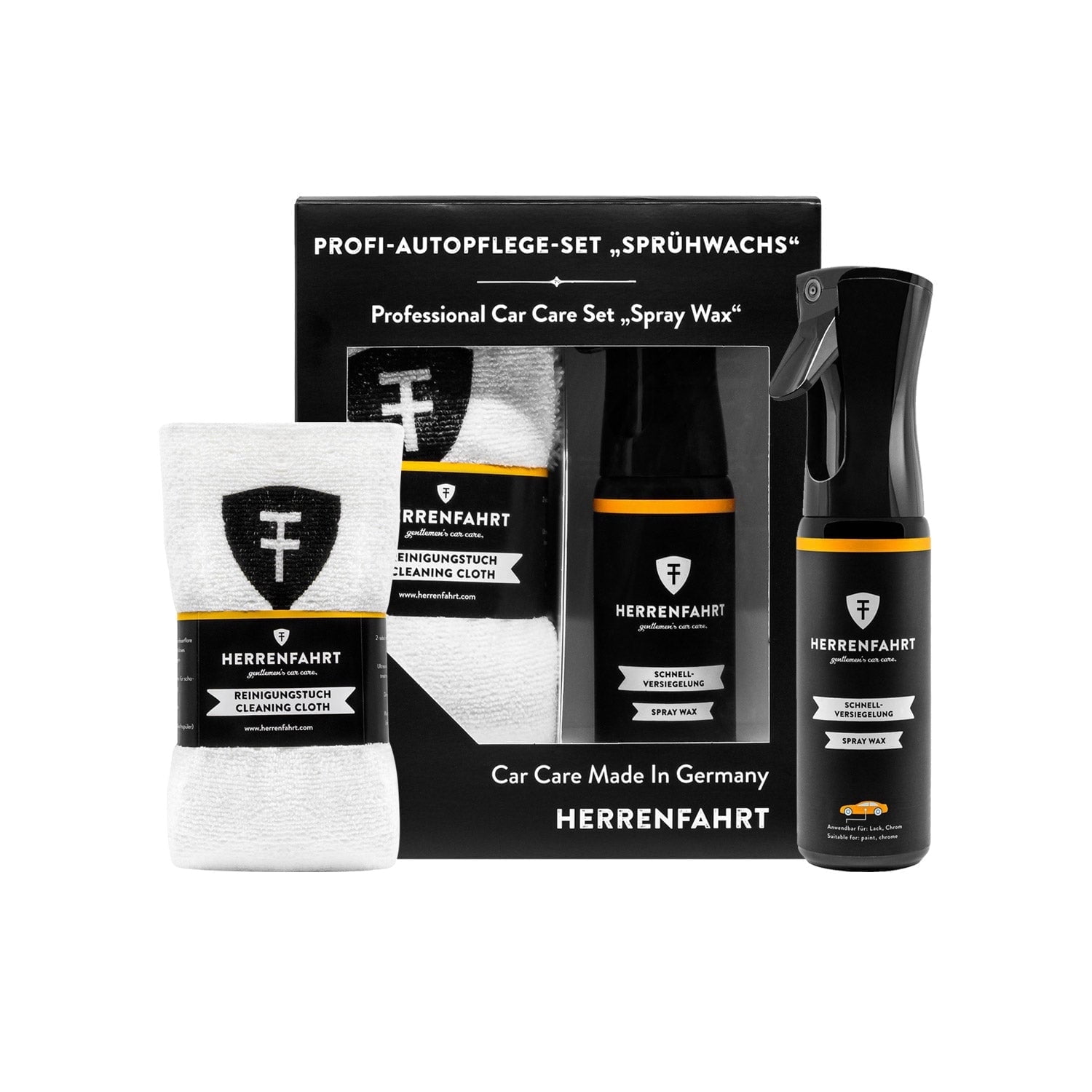 OMAC Quick Detailing & Wax Finish Spray Dry Cleaning Cloth Kit Car Care ...