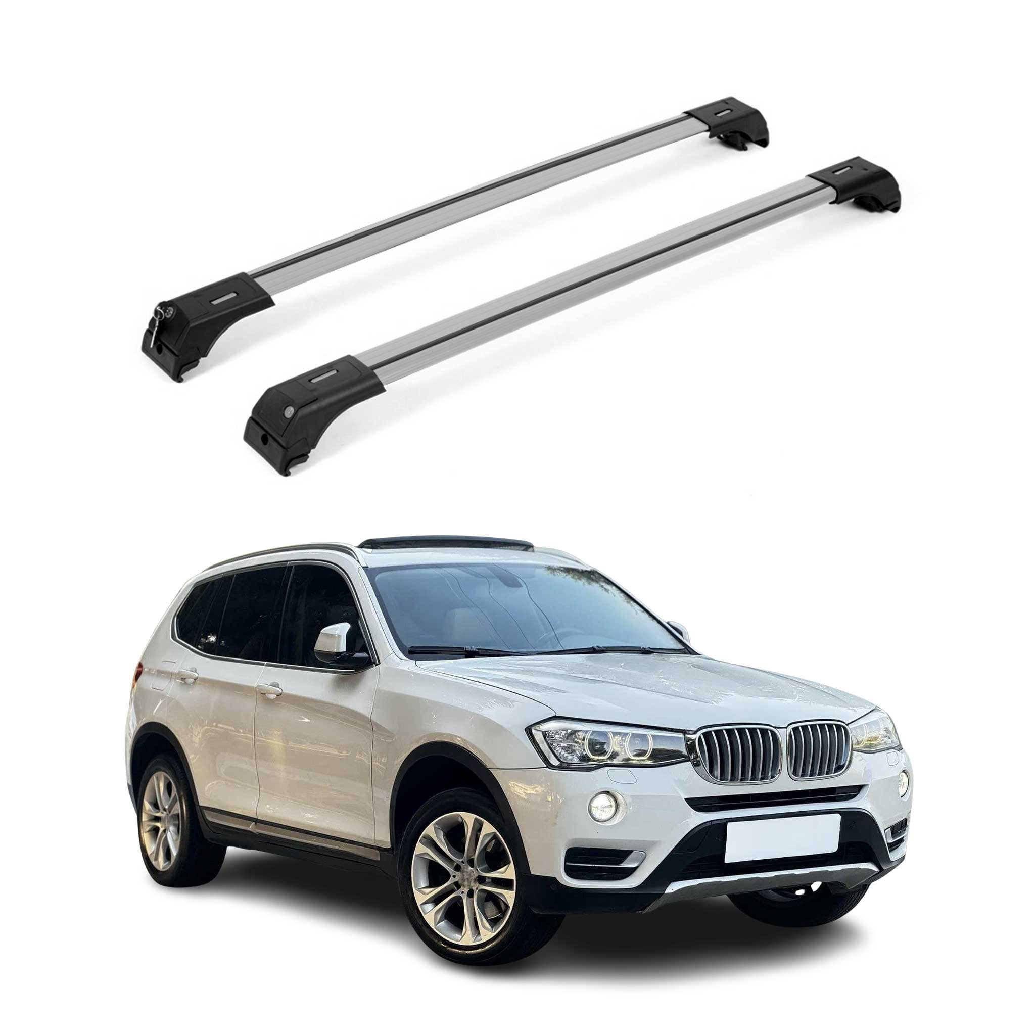 BMW X3 F25 2010-2017 Silver Roof Rack Cross Bars Luggage Carrier ...