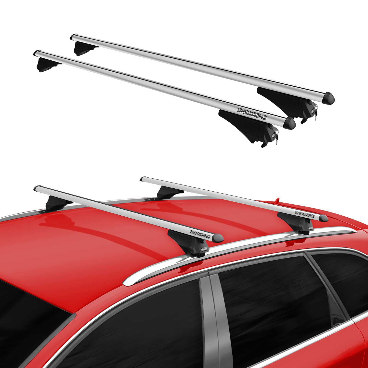 OMAC Roof Rack Cross Bars Luggage Carrier for Mazda CX-70 2025 Silver 2 ...