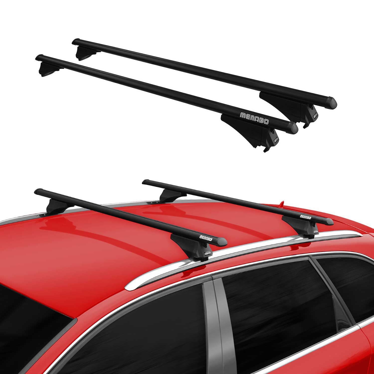 OMAC Top Roof Racks Cross Bars for Ford Edge 2015-2024 Black Aluminium ...