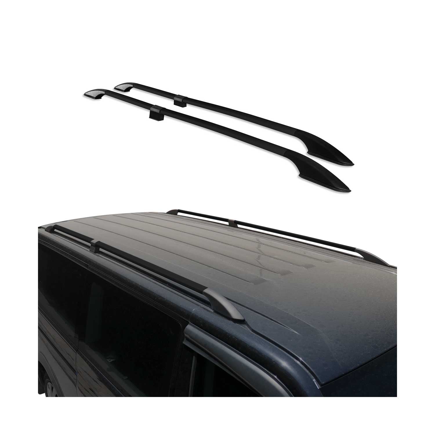 OMAC Roof Rack Side Rails for Ford Transit Connect 2014-2023 L1 Black ...