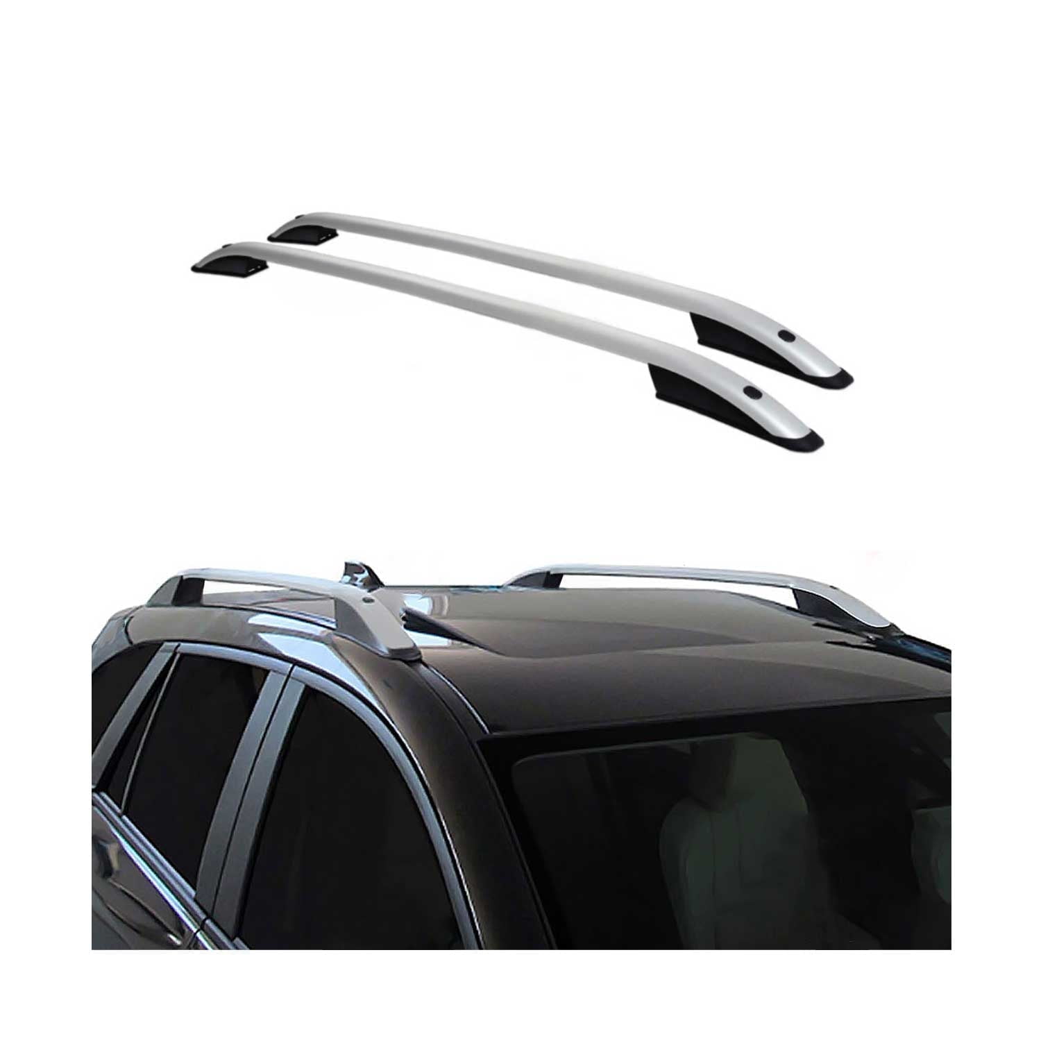 OMAC Roof Rack Side Rails for Nissan Juke 2011-2017 Gray Aluminium 2Pcs ...