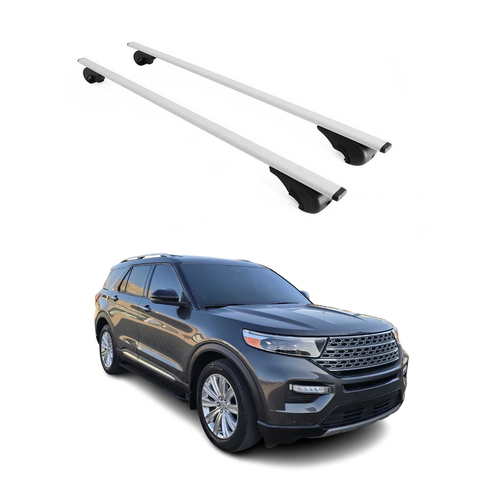 For 2020-2026 Ford Explorer Roof Racks Cross Bars Carrier Durable Gray ...