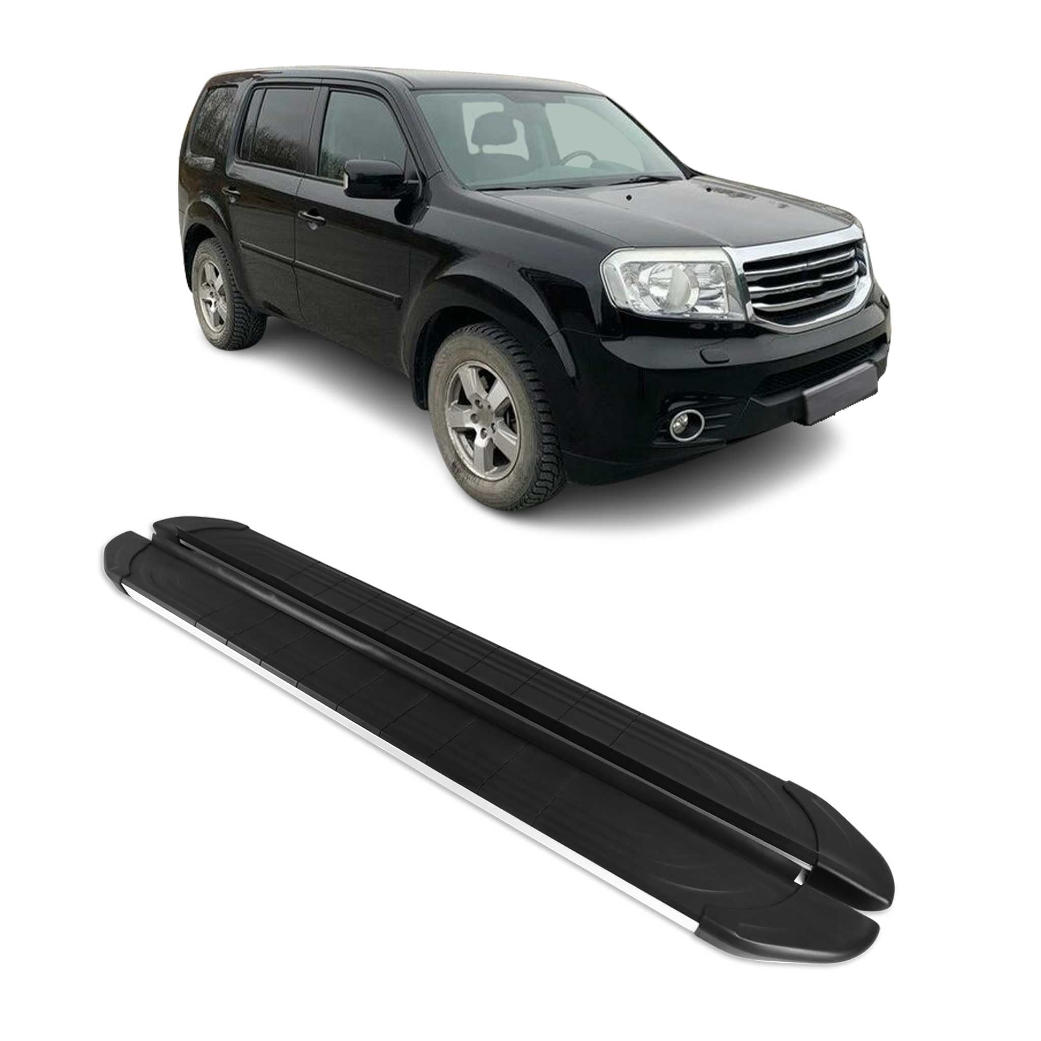 OMAC Side Step Running Boards Nerf Bars for Honda Pilot 2009-2015 Black ...