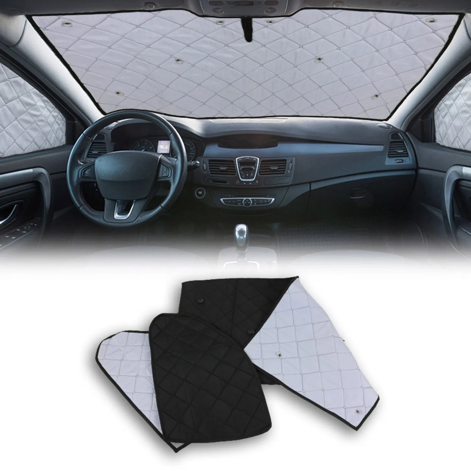 OMAC Thermal Magnetic Windshield Sun Shade for Ford Transit Connect ...