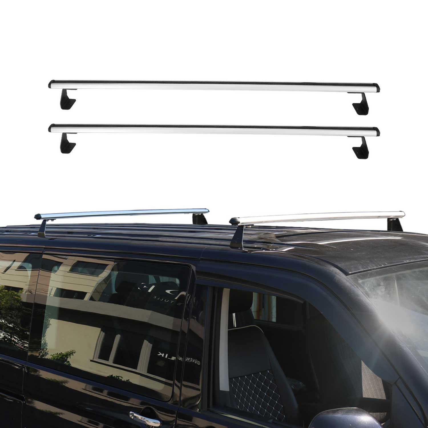 Trunk Bed Carrier Roof Racks Cross Bars for Jeep Compass 2017-2025 Alu ...