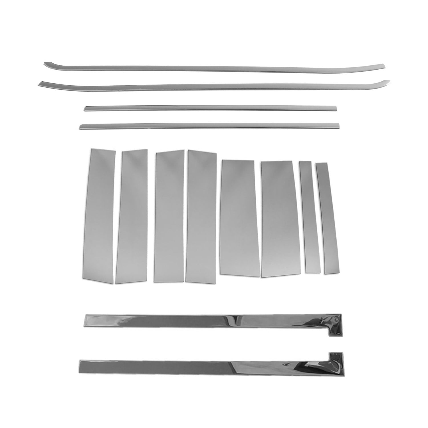 OMAC Window B Pillar Posts Door Molding Trim Chrome for RAM ProMaster ...
