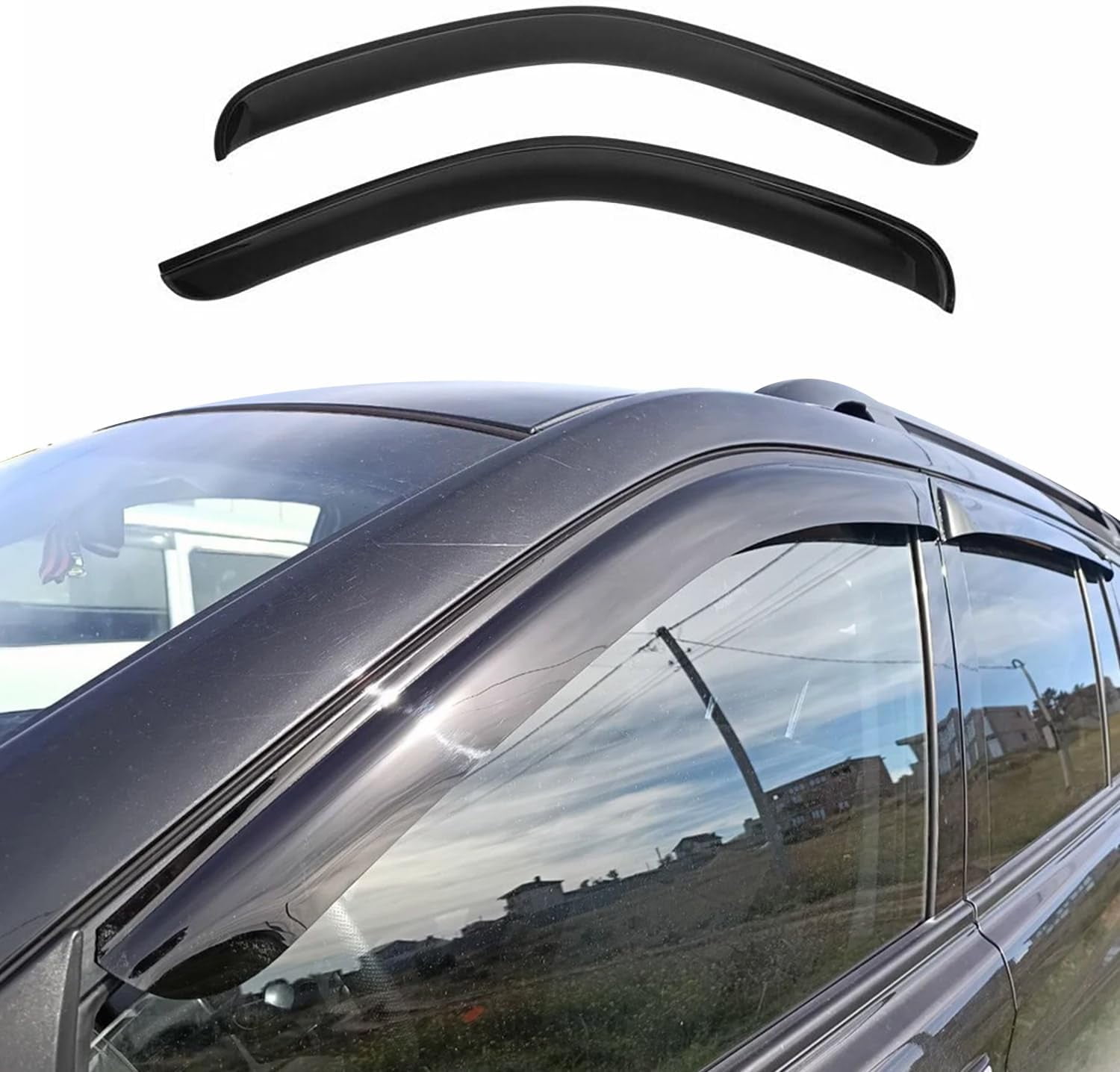 OMAC Window Visor Vent Rain Deflector Guard for RAM ProMaster 2014-2025 ...