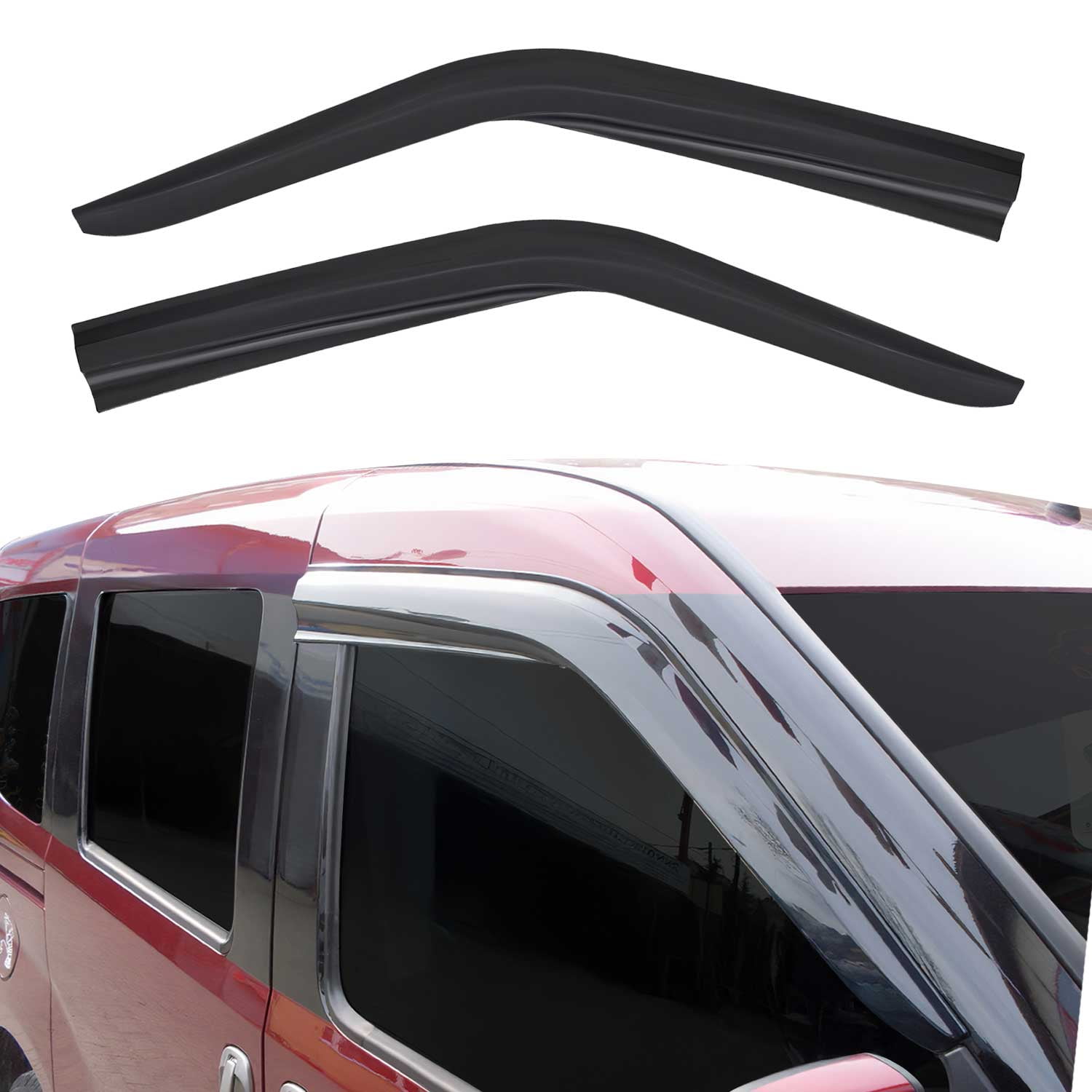 OMAC Window Visor Vent Rain Deflector for Ford Transit Connect 2010 ...