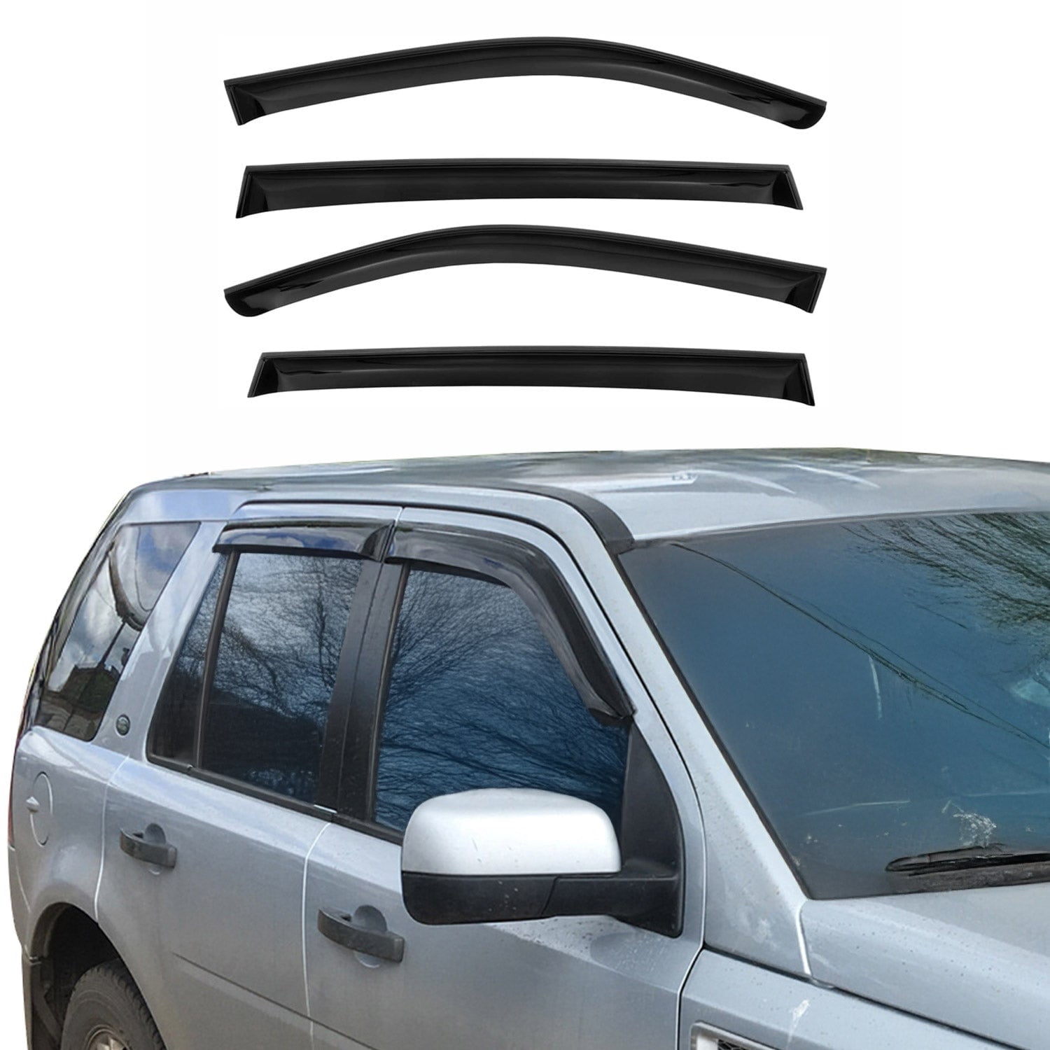 Window Visor Vent Rain Guard Deflector for Ford Escape 2013-2019 Smoke ...