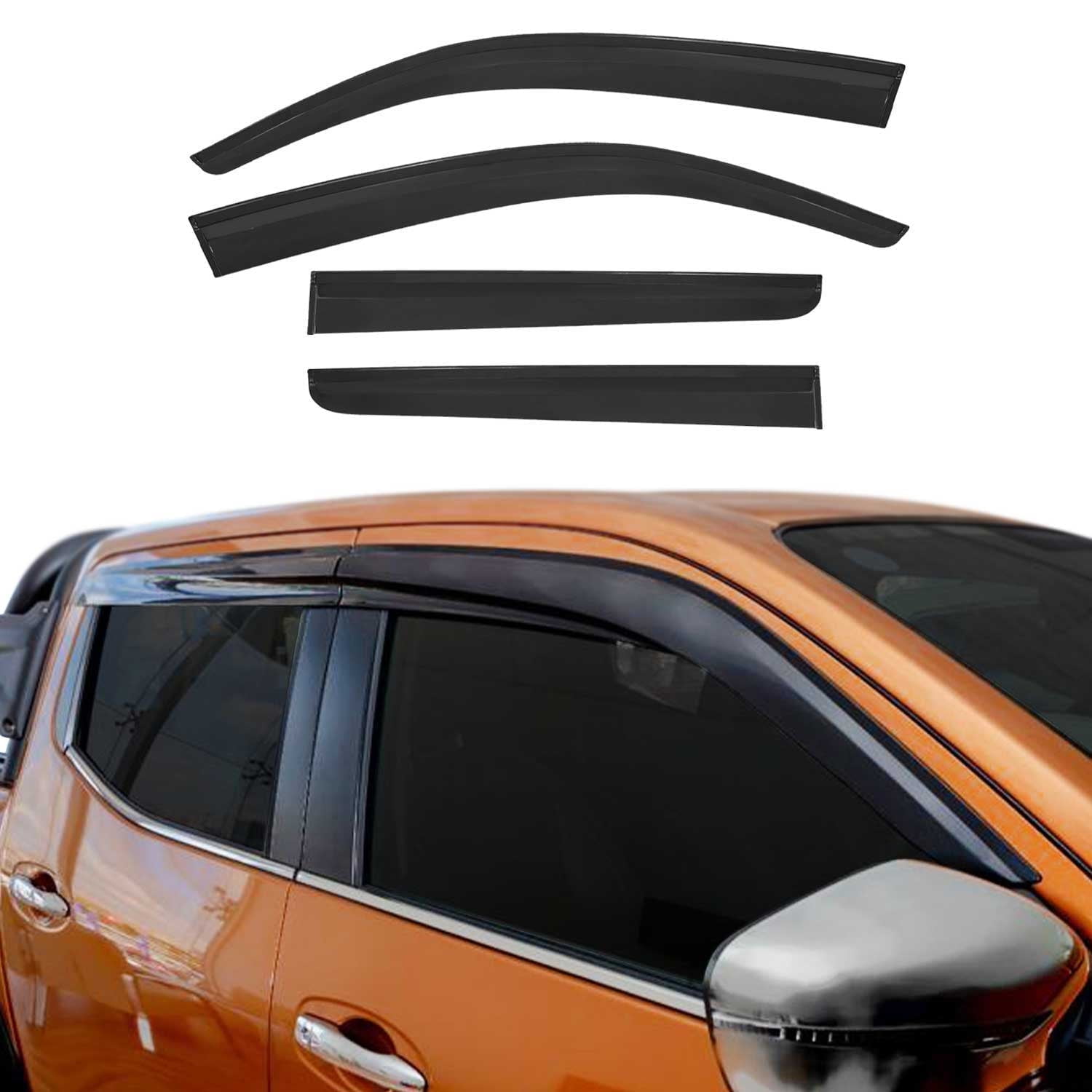 Window Visor Vent Rain Guard Deflector for Suzuki Equator 2009-2012 ...