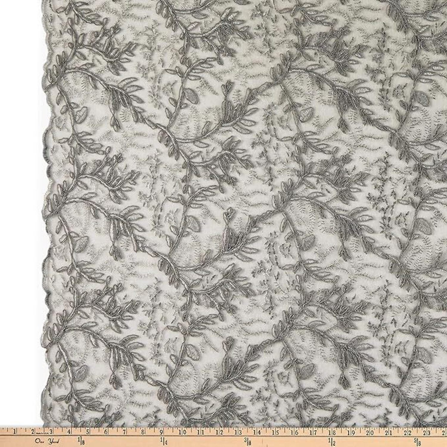 OMAHA Glitter Embroidered Mesh Fabric. Lace Netting Material 53 Inch in ...