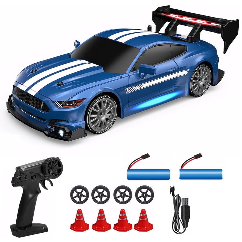 OMAKCOO RC Drift Car with LED Lights, 1:24 4WD 2.4GHz Remote Control ...