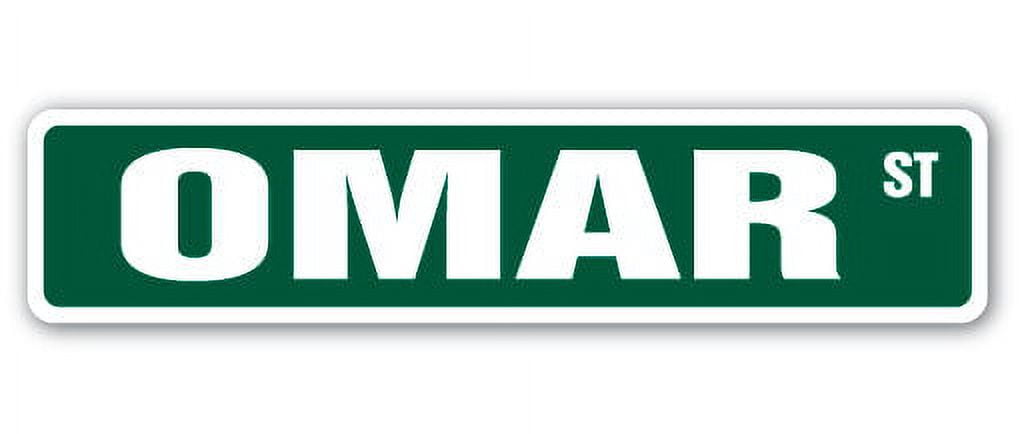 OMAR Street Sign Childrens Name Room Sign | Indoor/Outdoor | 30" Wide ...