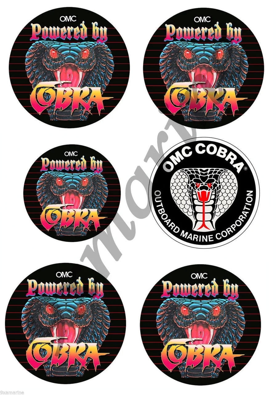 OMC Cobra Sticker Set - Walmart.com