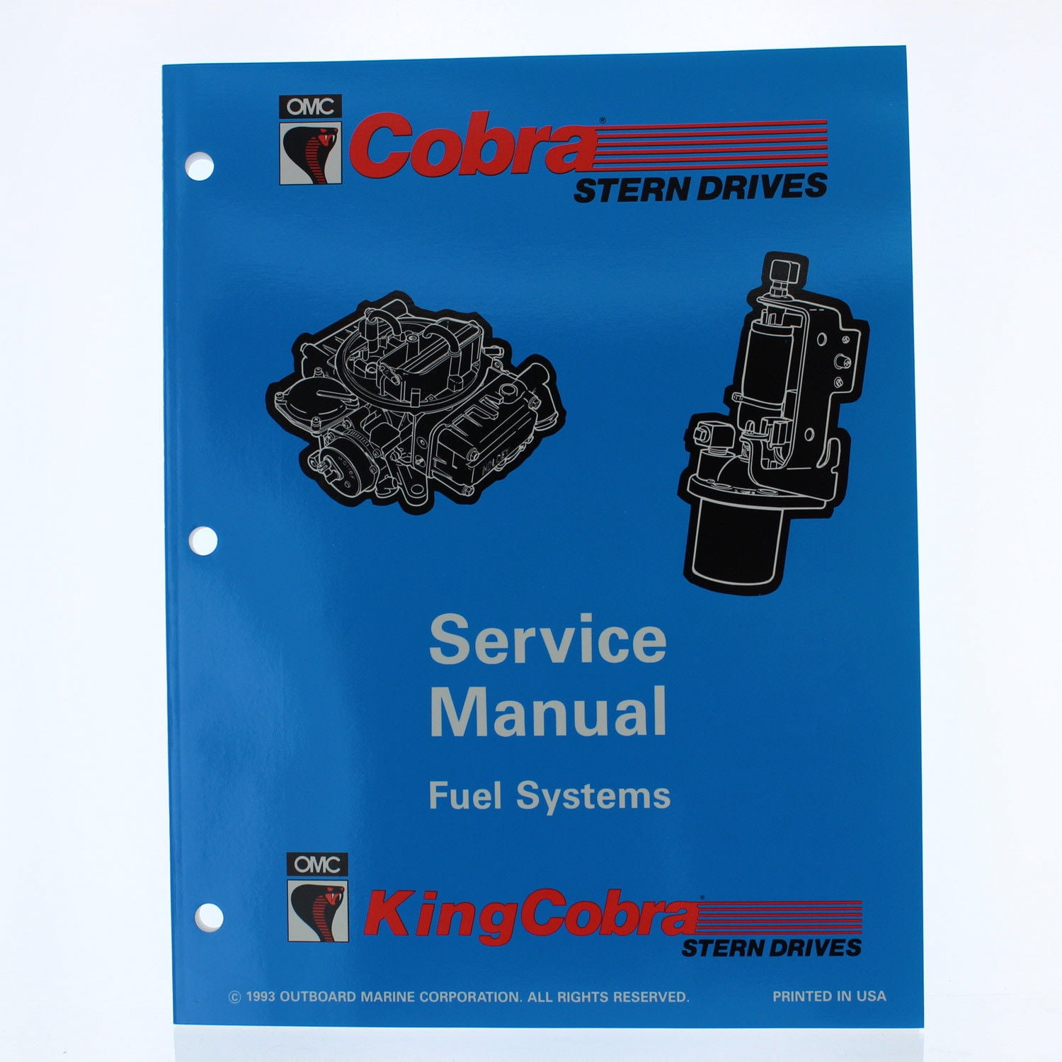 OMC King & Cobra OEM Factory Fuel System Service Manual 1994 0500596 3 ...