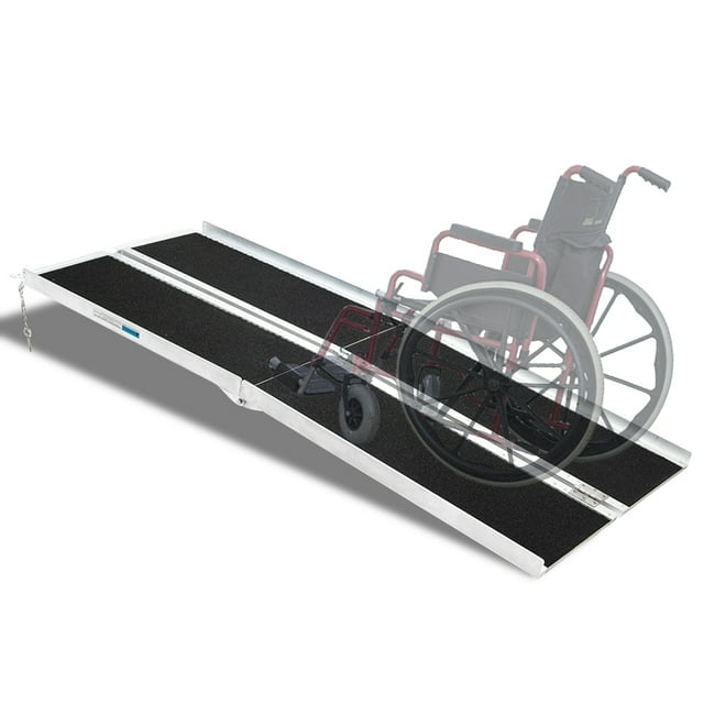 OMECAL 6ft Portable Aluminum Mobility Wheelchair Ramp, Foldable ...